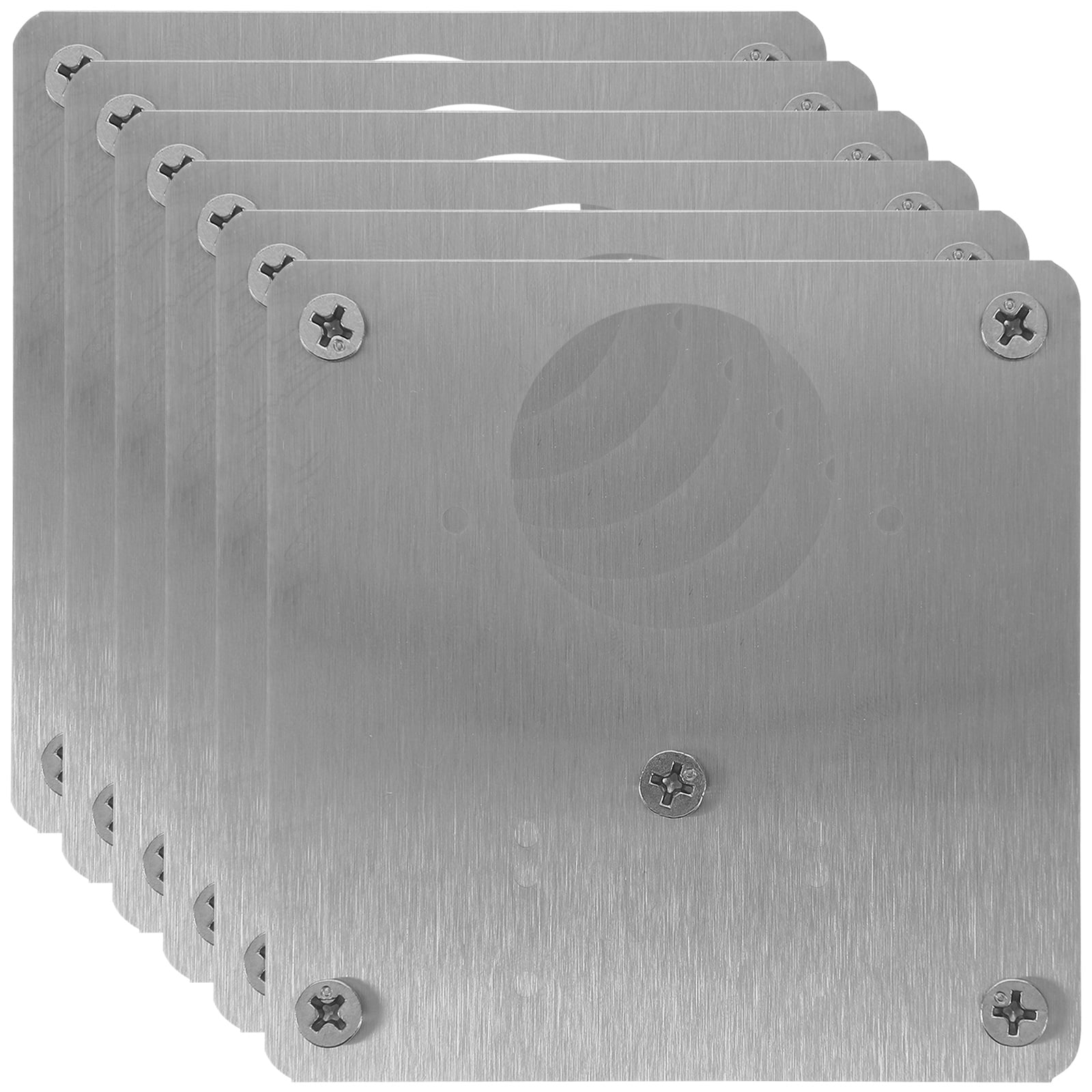 HOMEMAXS 6pcs Hinge Mounting Plate Furniture Shelves Repair Plate Steel ...