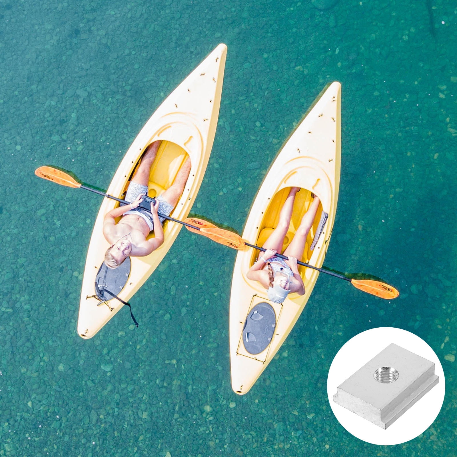 HOMEMAXS 6pcs Kayak Fixed Block Kayak Fixing Slide Block Aluminum Canoe ...