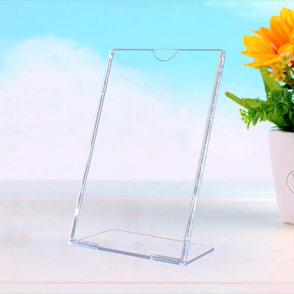 HOMEMAXS 6pcs L Shape Slanted Sign Holders Desktop Photo Paper Menu ...
