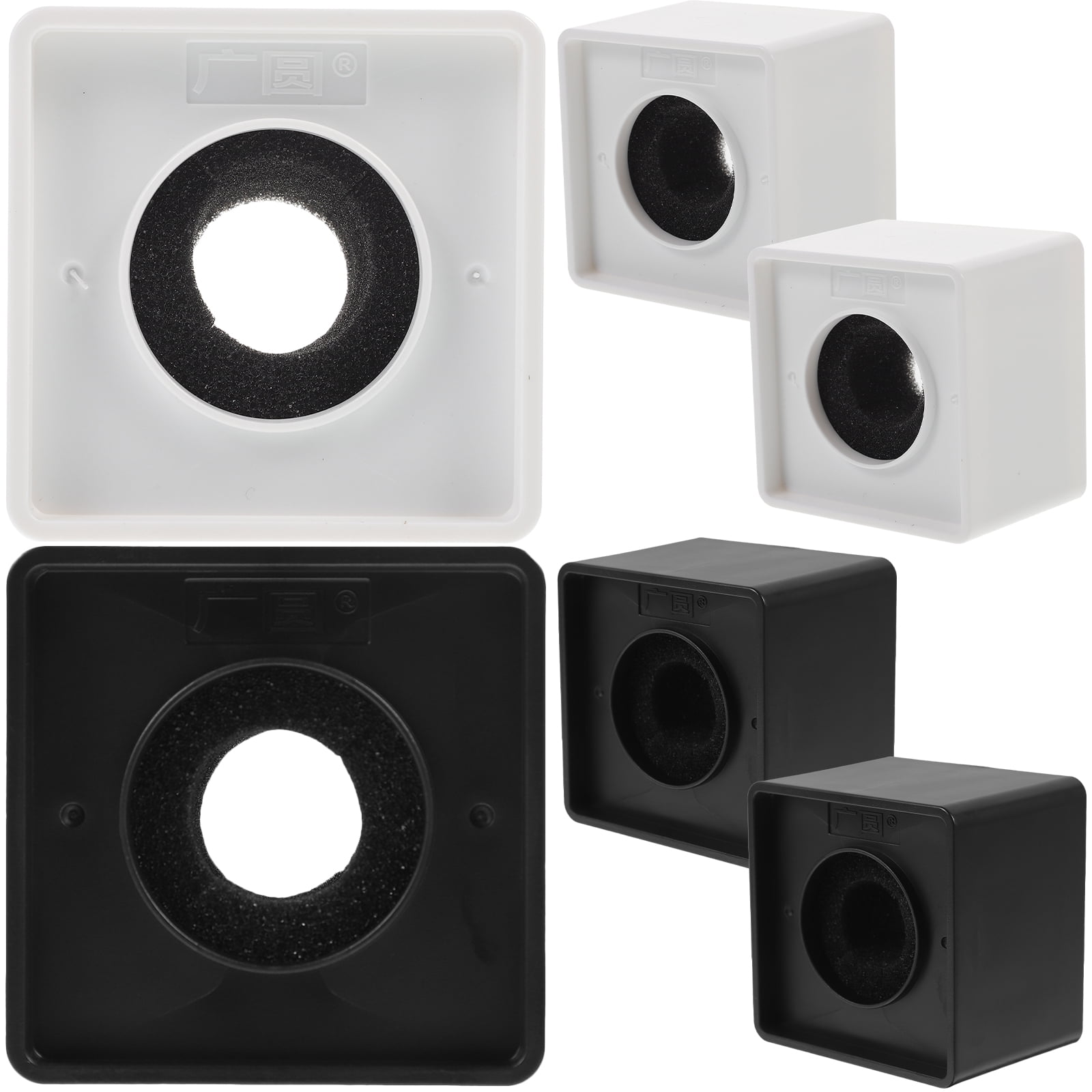 HOMEMAXS 6pcs Mic Holder Mic Logo Cube Microphone Logo Cover Flag ...