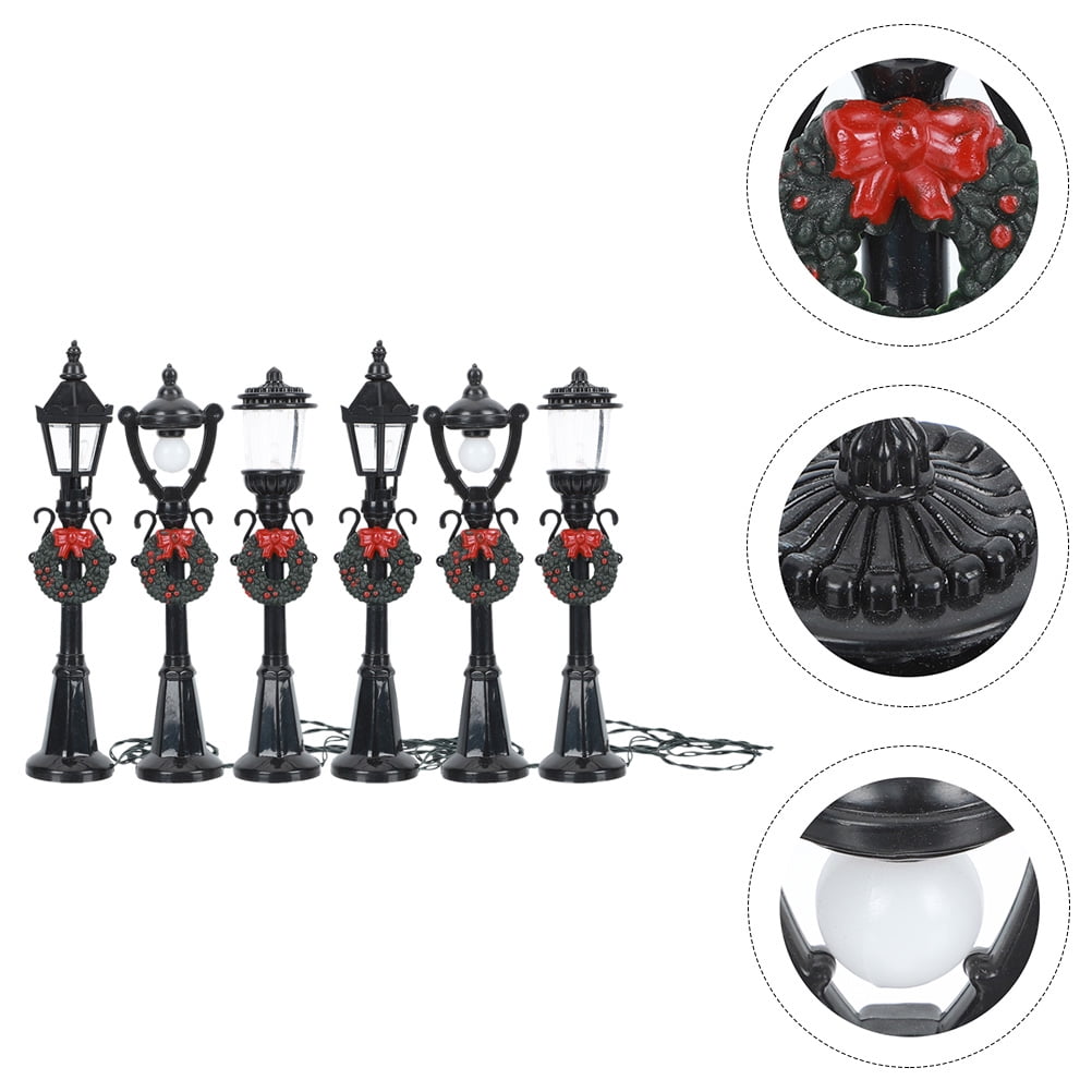 HOMEMAXS 6pcs Mini Street Light Models Tiny Street Lamp Models ...