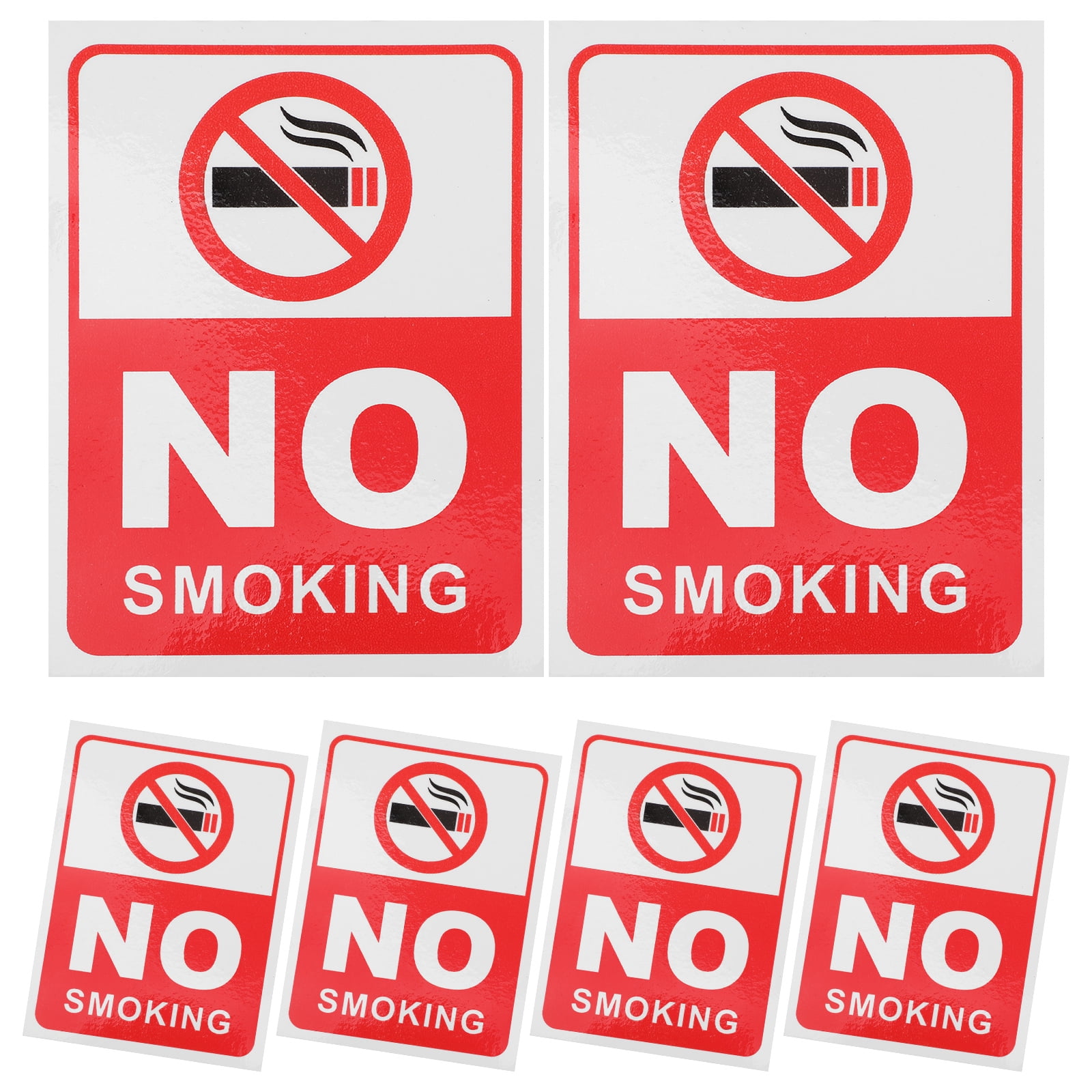 HOMEMAXS 6pcs No Smoking Sign Rectangular No Smoking Sticker Safety ...