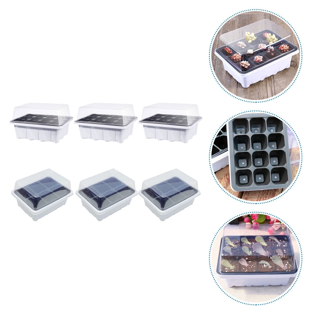 HOMEMAXS 6pcs Plant Starter Boxes Plant Starting Trays Gardening Plants ...