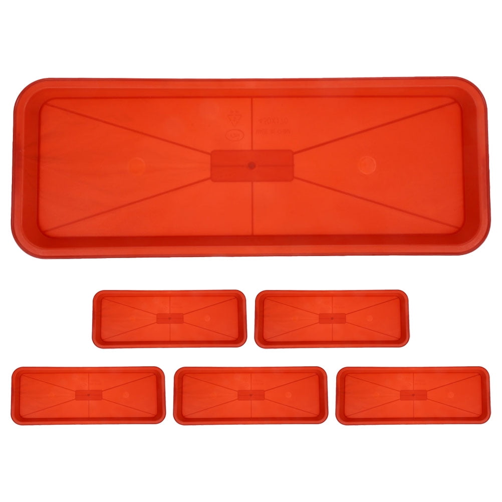 HOMEMAXS 6pcs Plastic Plant Pot Saucer Rectangle Plant Saucers Drip ...