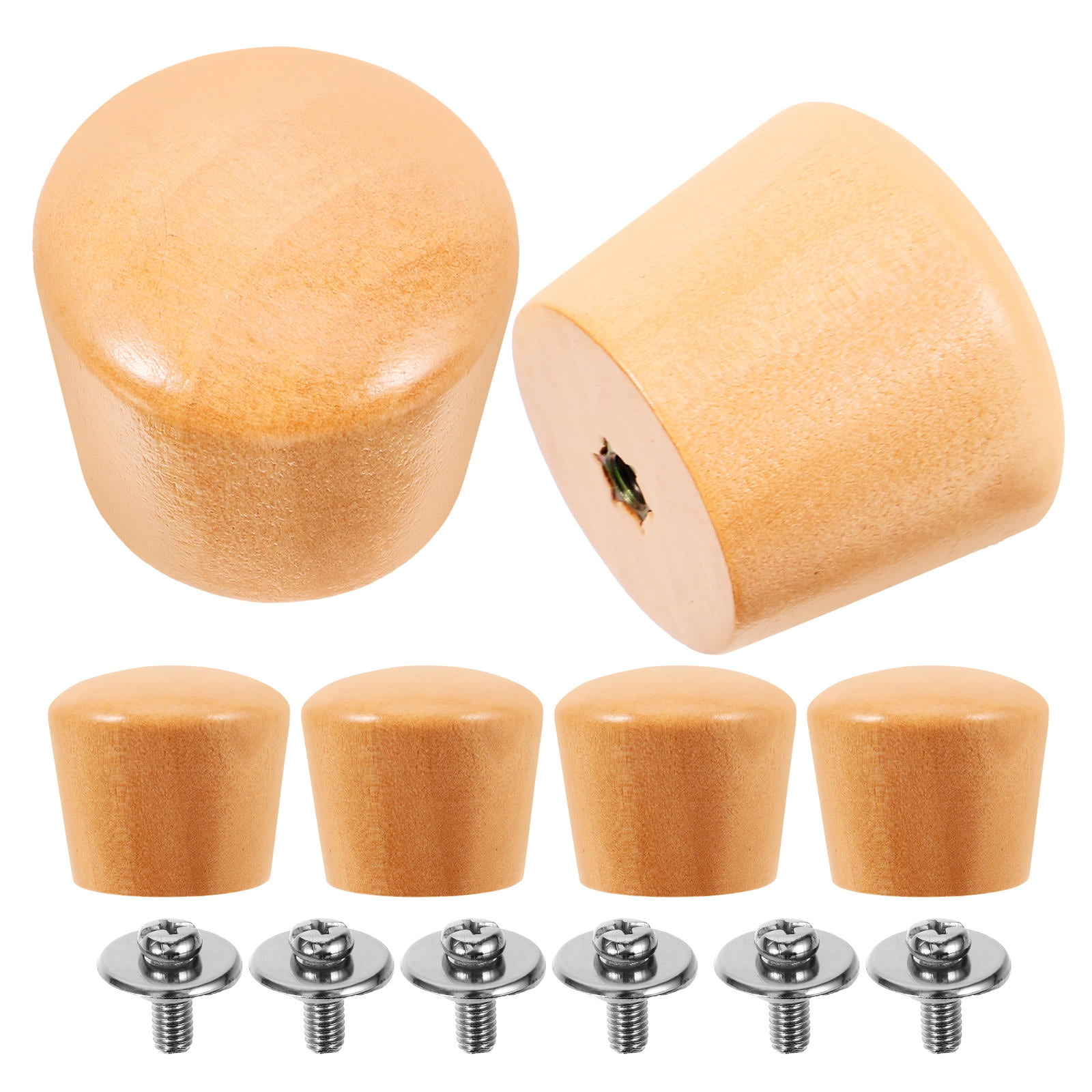 HOMEMAXS 6pcs Pot Lid Knobs Wooden Pot Lid Handles Replacement Pan Lid Handle Lid Knobs ...