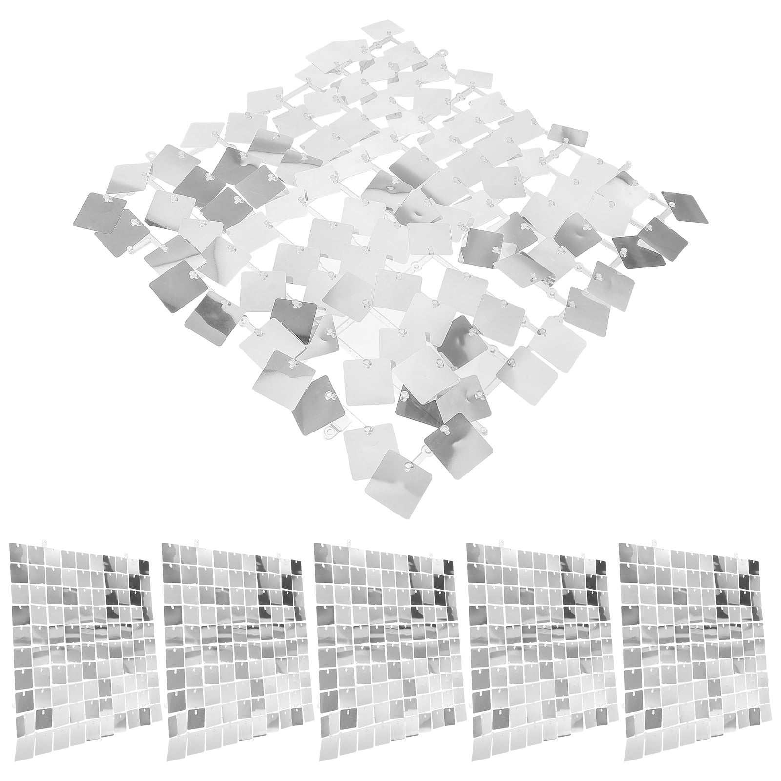 HOMEMAXS 6pcs Shimmer Wall Backdrop Plastic Sequin Wall Backdrop ...