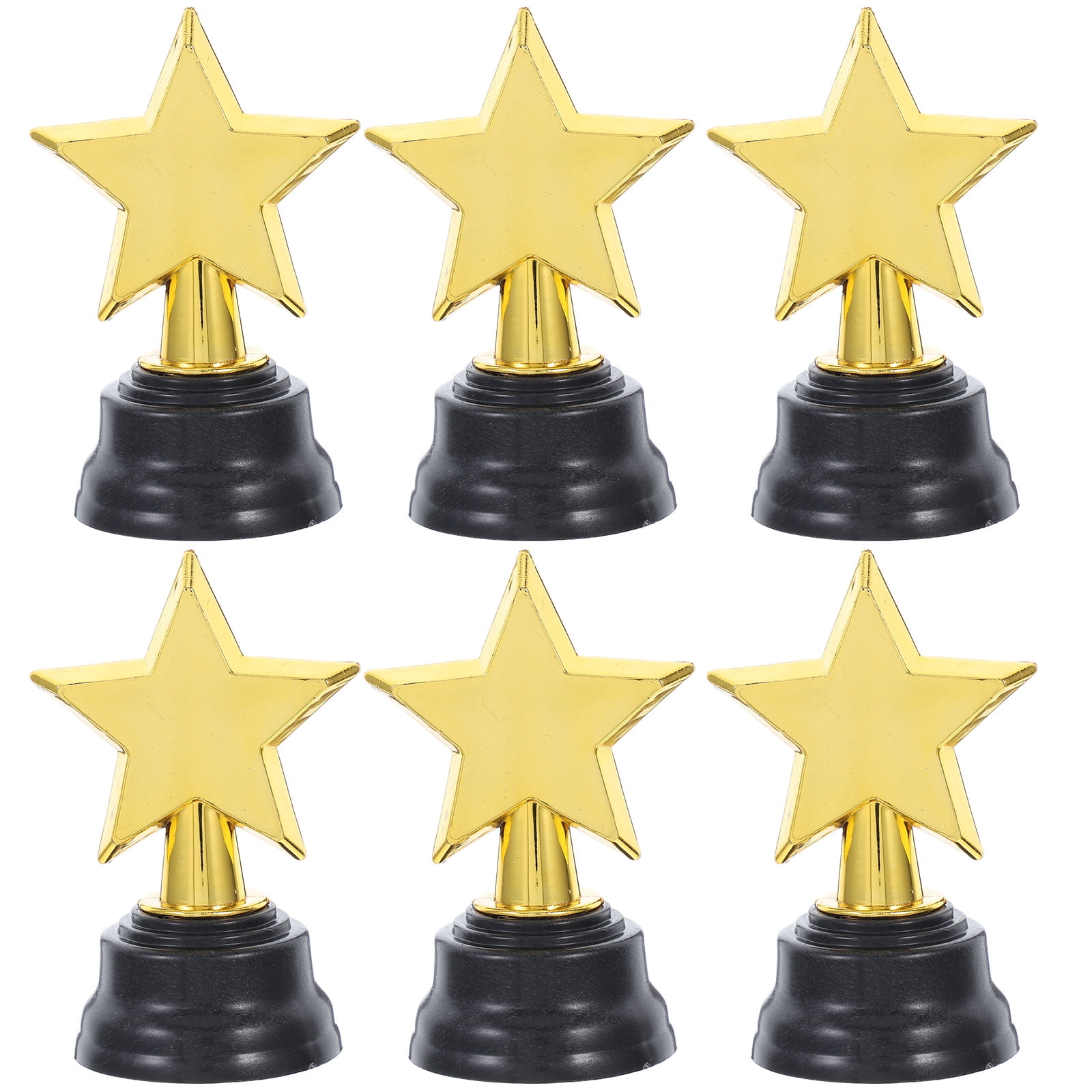 HOMEMAXS 6pcs Star Trophy Awards For Kindergarten Students Plastic Star ...