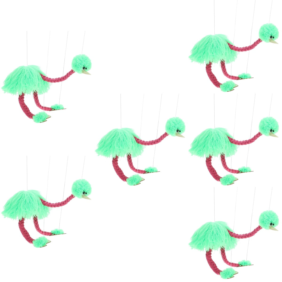 HOMEMAXS 6pcs String Animal Puppet Marionette Flamingo Puppet Fluffy ...