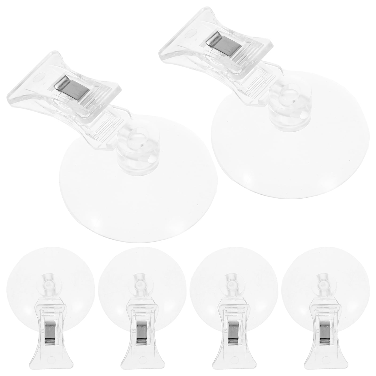 6pcs Suction Hooks Clear Suction Cup Clips for Store and Retail ...