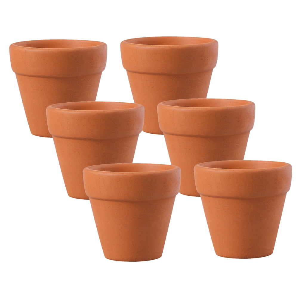 HOMEMAXS 6pcs Tiny Terracotta Pots for Crafts Miniature Clay Flower ...