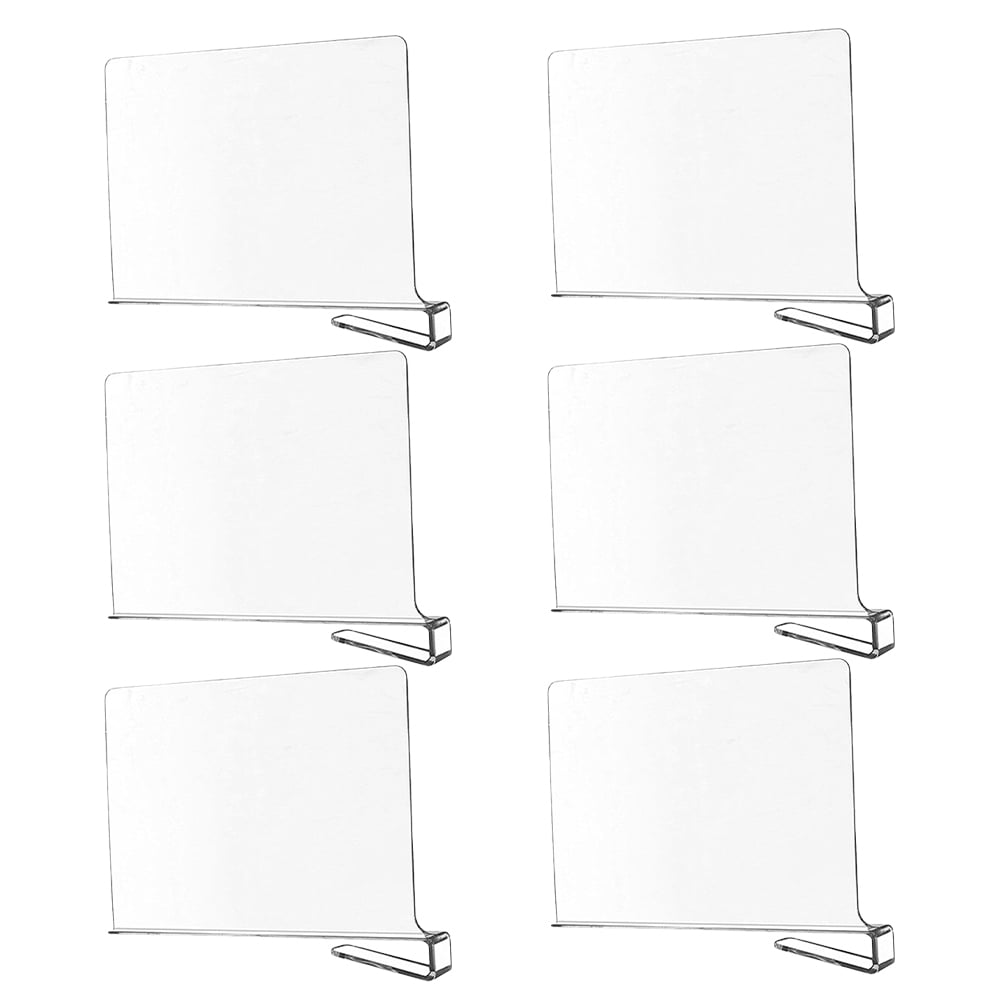 HOMEMAXS 6pcs Transparent Clothes Dividers Replacements Clear Shelf ...