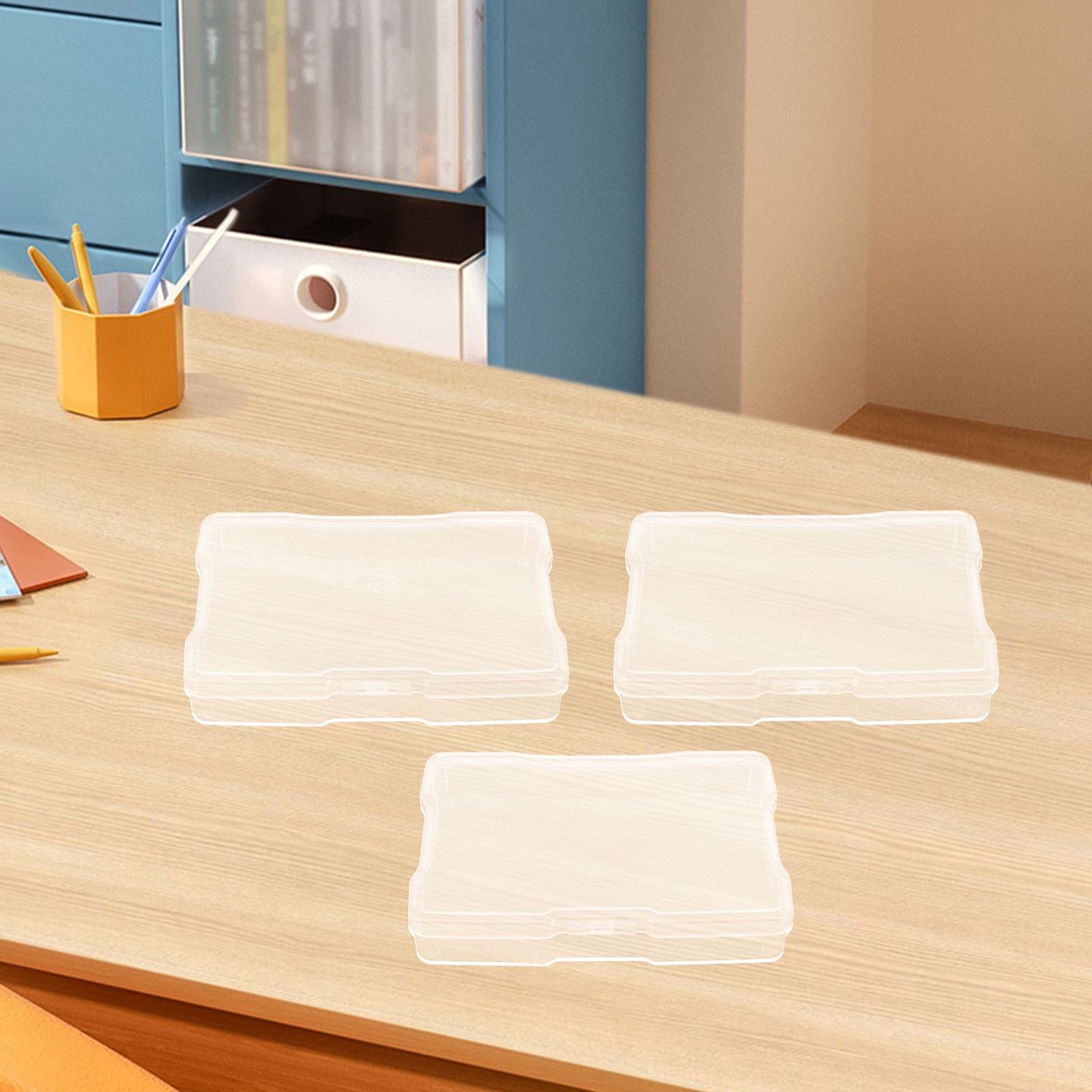 HOMEMAXS 6pcs Transparent Plastic Storage Containers 4x6 Inch Photo ...