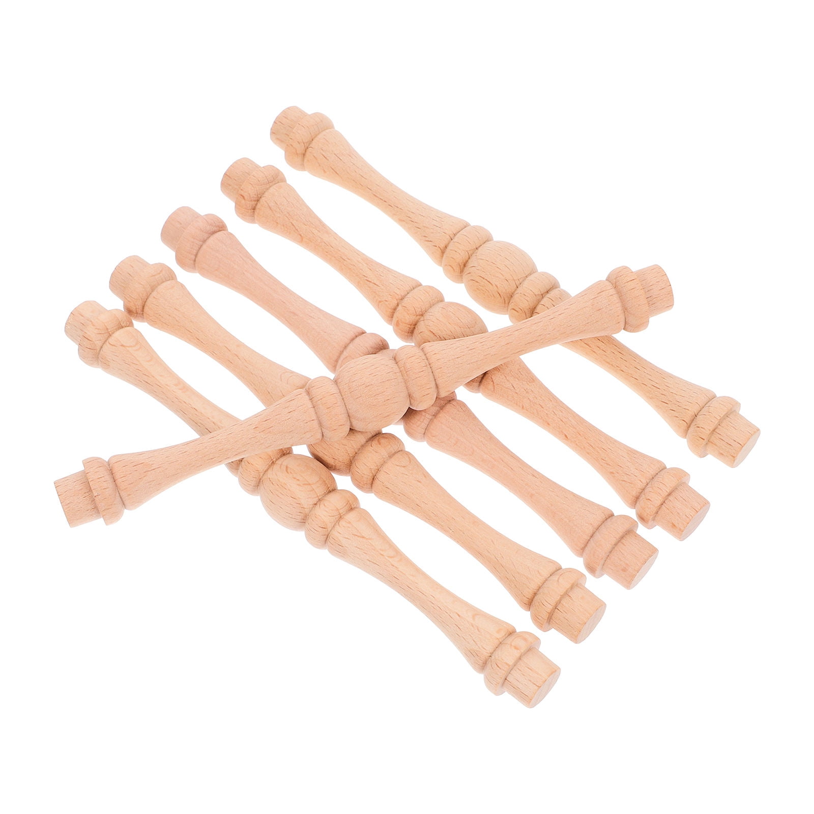 HOMEMAXS 6pcs Unpainted Spindles Baluster Spindles Unfinished Wood ...