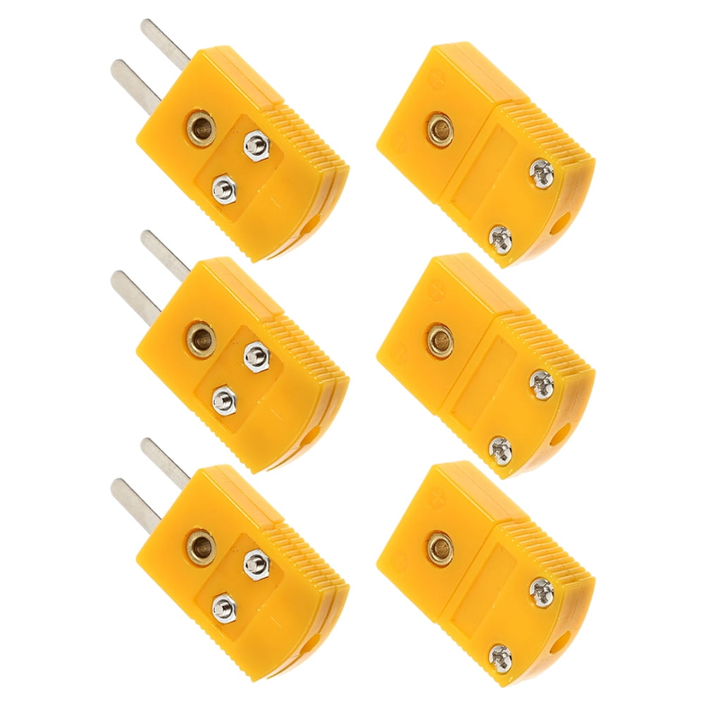 HOMEMAXS 6pcs Wire Connectors K Type Thermocouple Adapter Male Female ...
