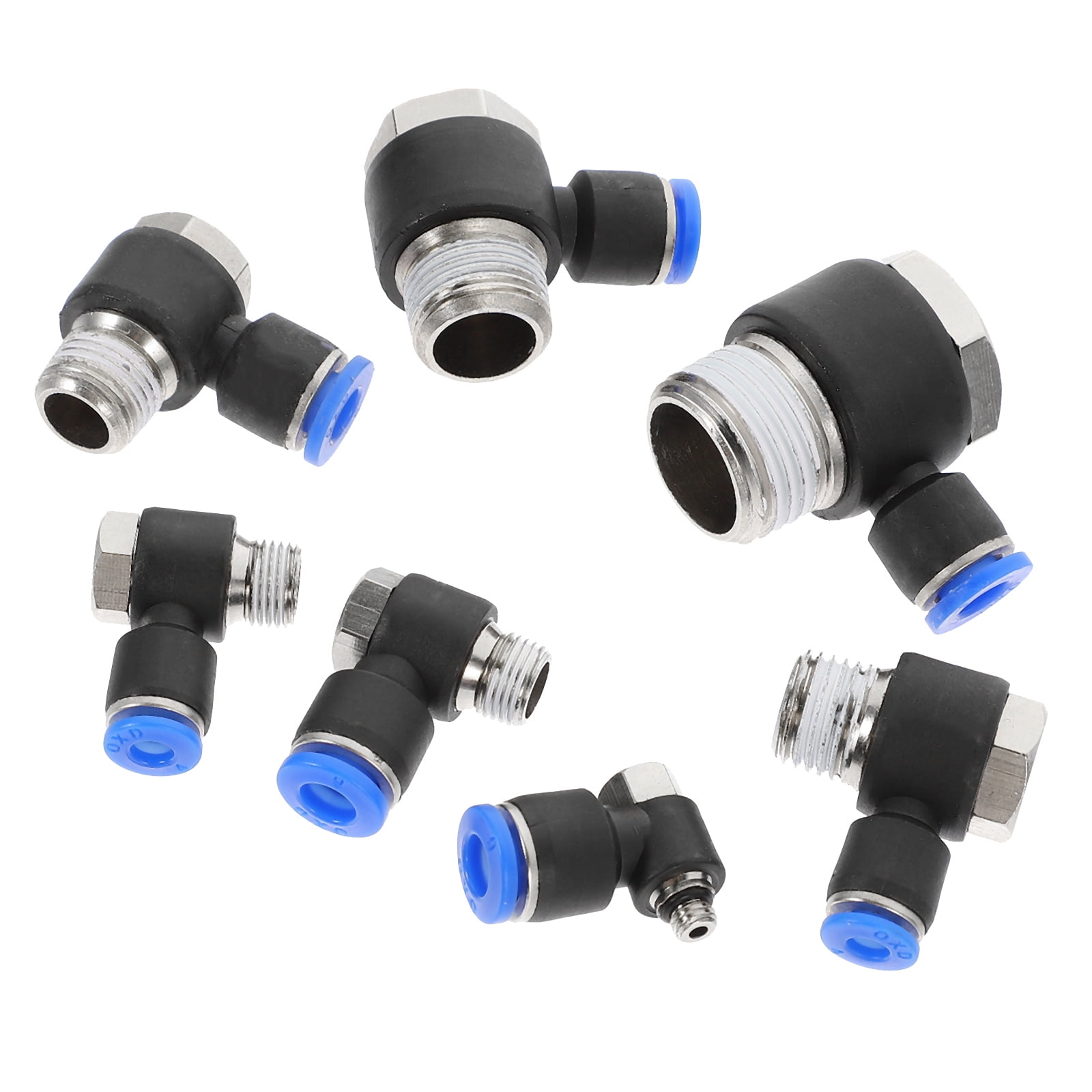 HOMEMAXS 7 Pcs Kit Pneumatic Connector Air Hose Joint 4.2X3.3cm ...