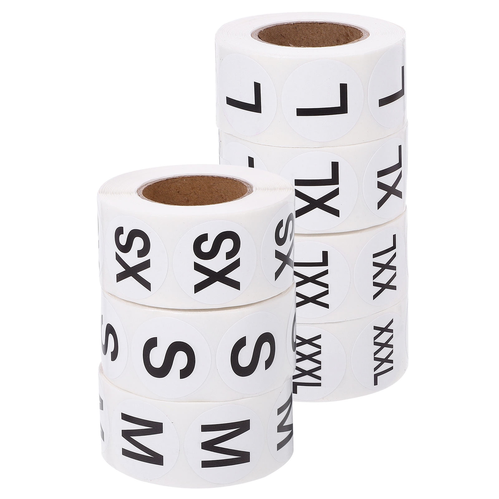 HOMEMAXS 7 Rolls Size Sticker Supplies Clothes Labels Stickers Black ...