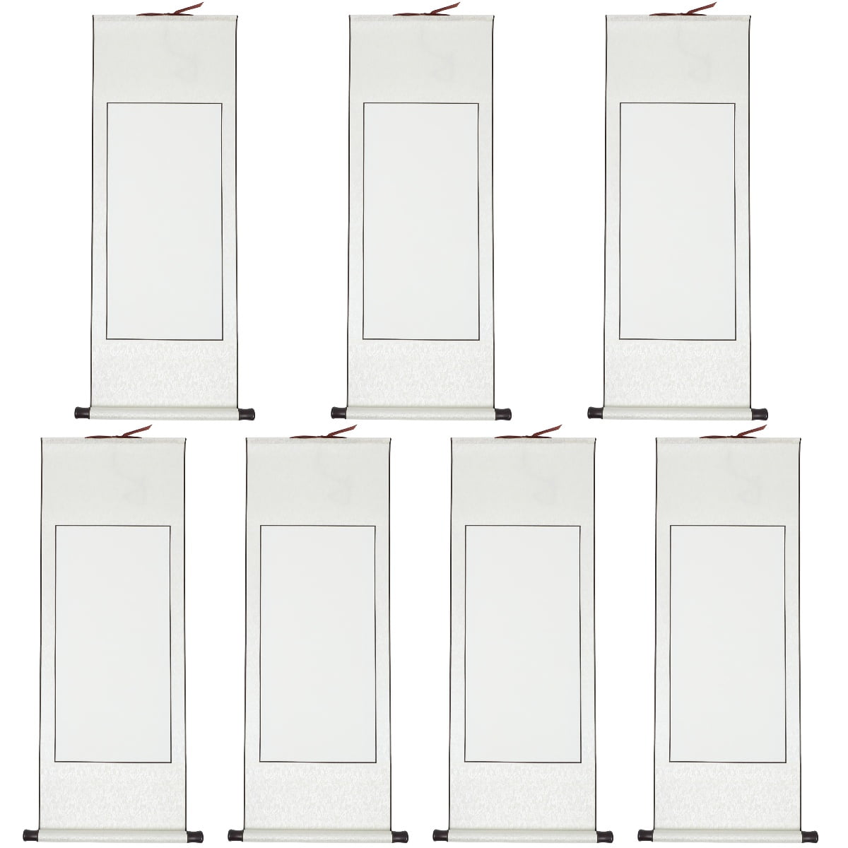 HOMEMAXS 7 pcs Chinese Calligraphy Paper Blank Hanging Scroll Paper ...