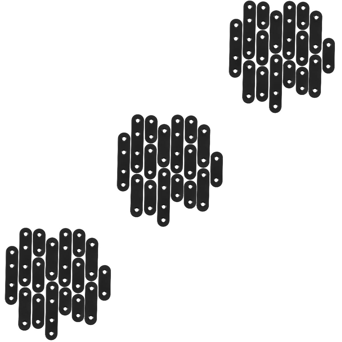 HOMEMAXS 72 pcs Flat Plate Brackets Straight Flat Braces Metal Brace ...