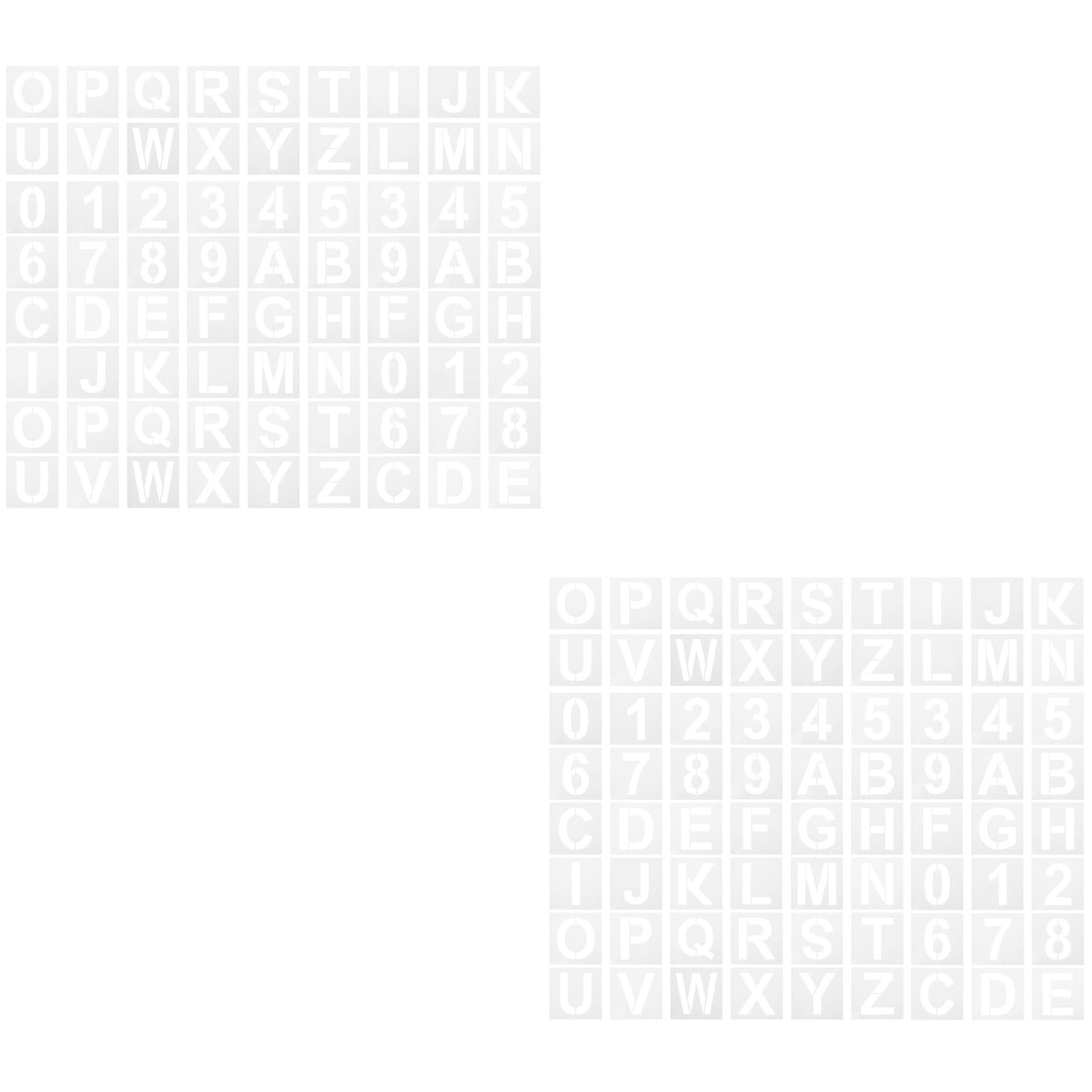 HOMEMAXS 72 pcs Letter Number Stencils Alphabet Stencils Hollow ...