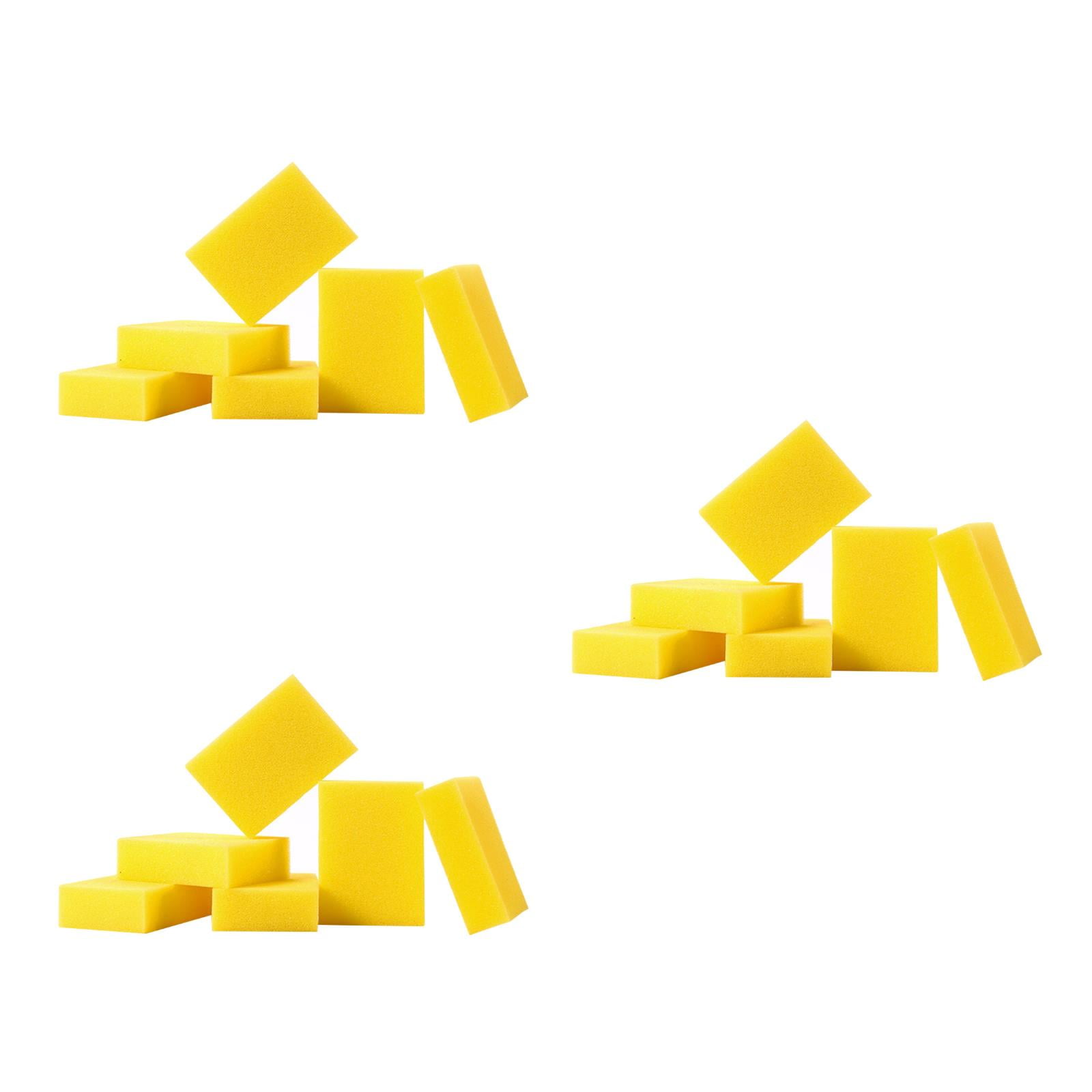 HOMEMAXS 72 pcs Yellow Sponges Hair Cleaning Brush Rectanglar Cleaning ...