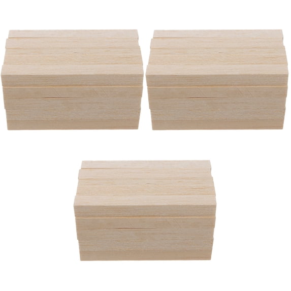 75 pcs Wood Stick Square Dowels Accessories DIY Material Wood Model ...