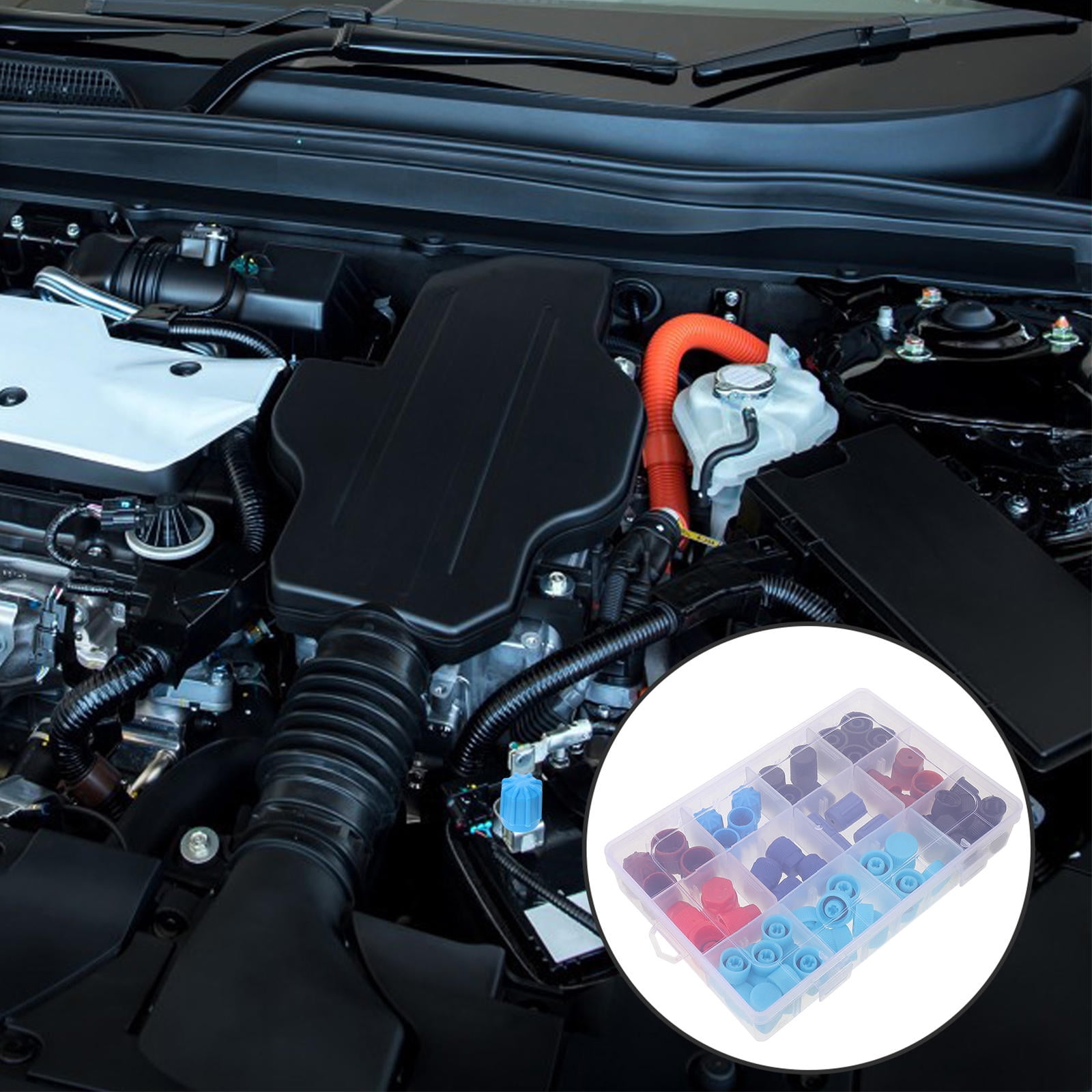 HOMEMAXS 77pcs Vehicle Ac Valve Core Caps Air Conditioner Valve Core ...