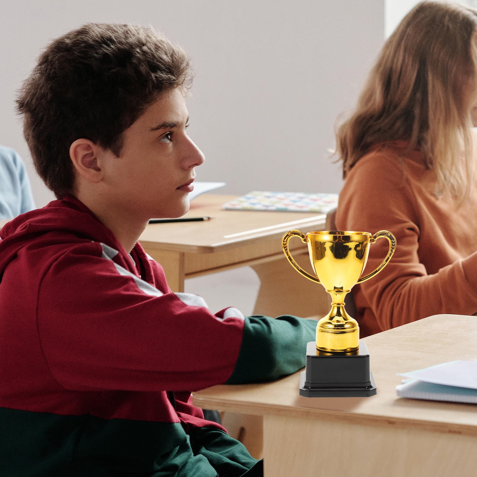 7inch Golden Trophy Awards, Plastic Trophy Cup For Sports Competitions ...