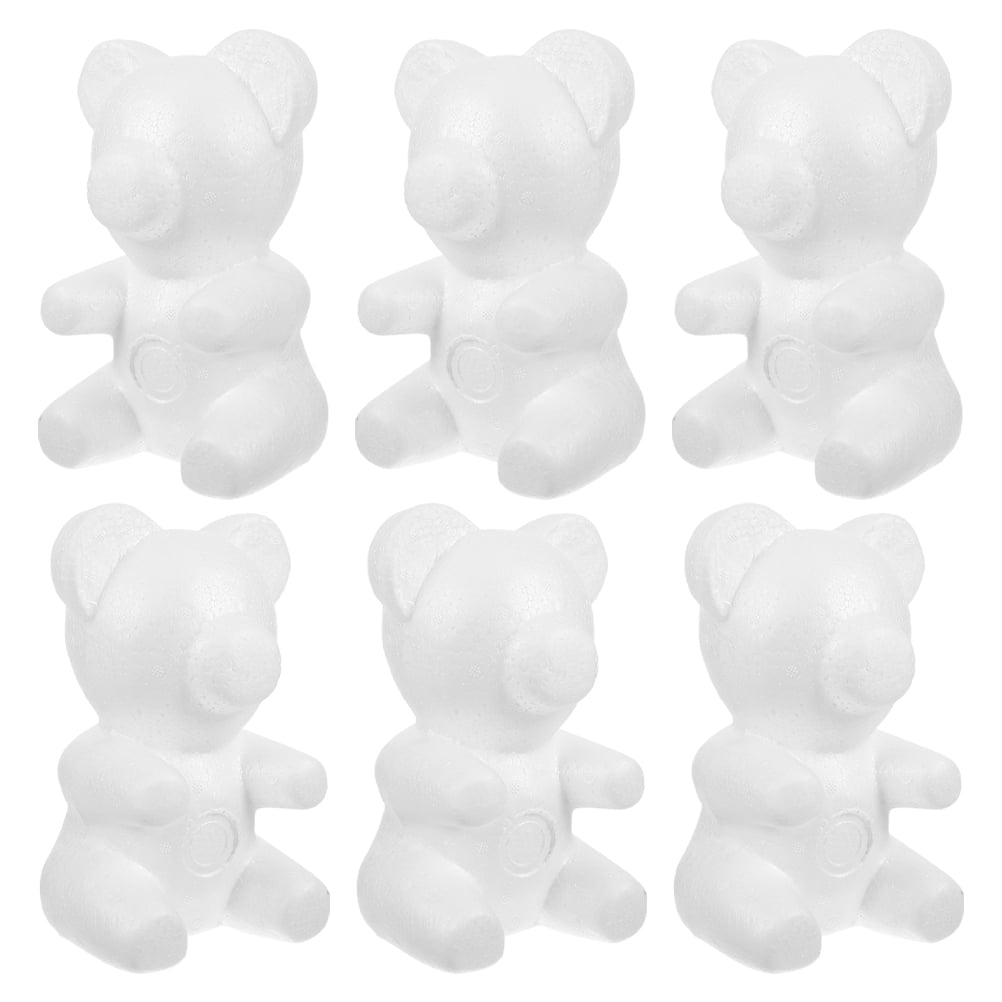 HOMEMAXS 7pcs Diy Foam Bear Craft Foam Bears Flower Arranging Bear Models Blank Foams Craft Bear ...