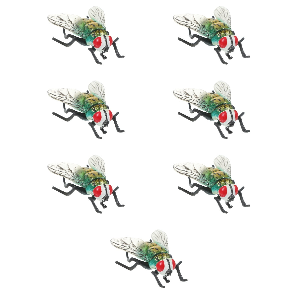 7pcs Realistic Fake Blowfly Tricky Toy Fake Fly Model Cognitive ...