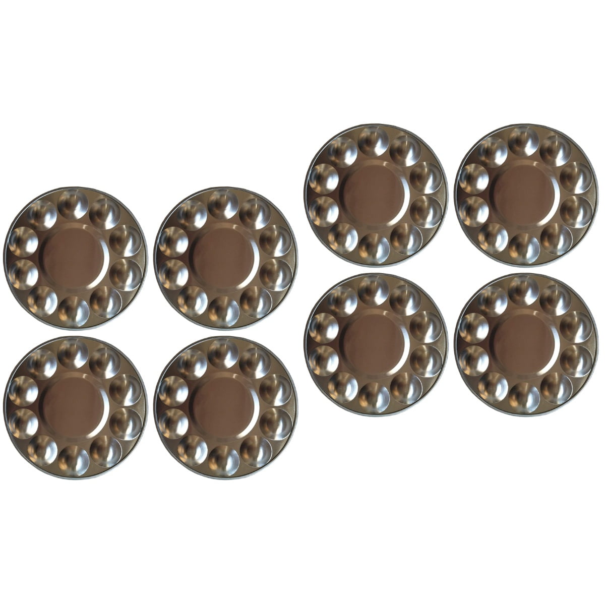 HOMEMAXS 8 Pcs 10 Holes Aluminum Watercolor Mixing Trays Art Paint ...