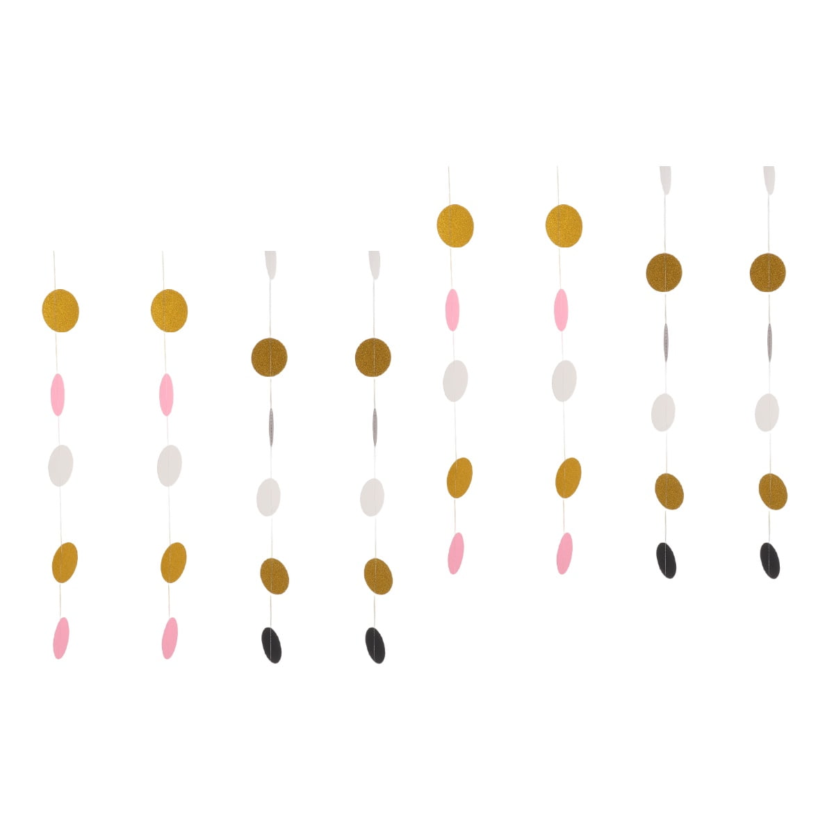 HOMEMAXS 8 Pcs Circle Dot Garland Streamer Paper Garland Circle Dot ...
