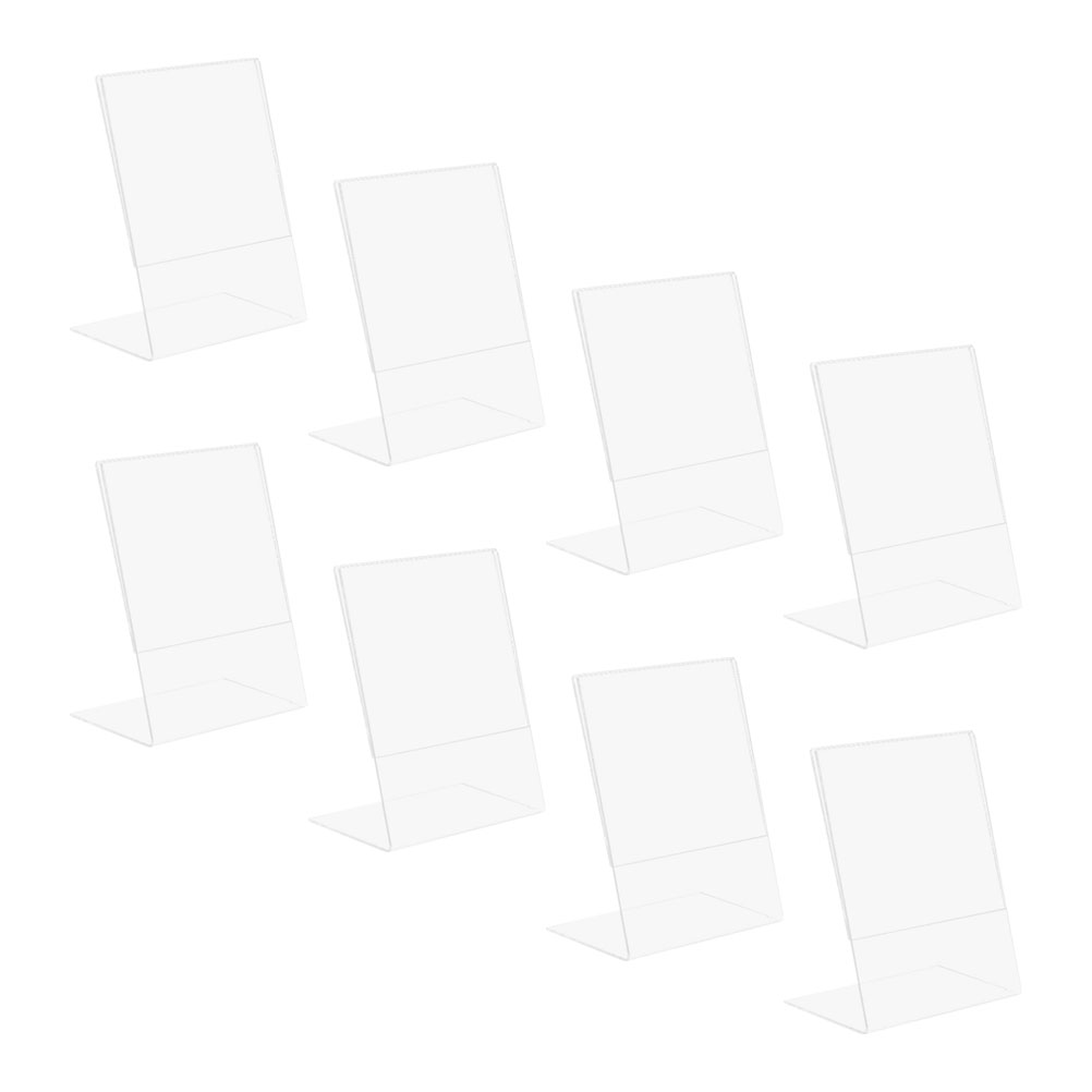 HOMEMAXS 8 Pcs Desktop Menu Storage Rack Acrylic Sign Holder Frame ...