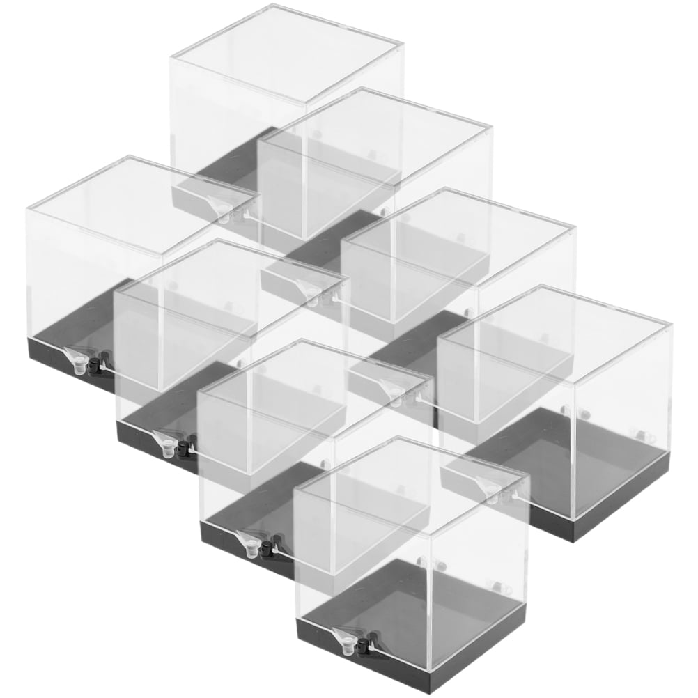 HOMEMAXS 8 Pcs Display Case Boxes Minerals Bulk Square Container Rocks ...