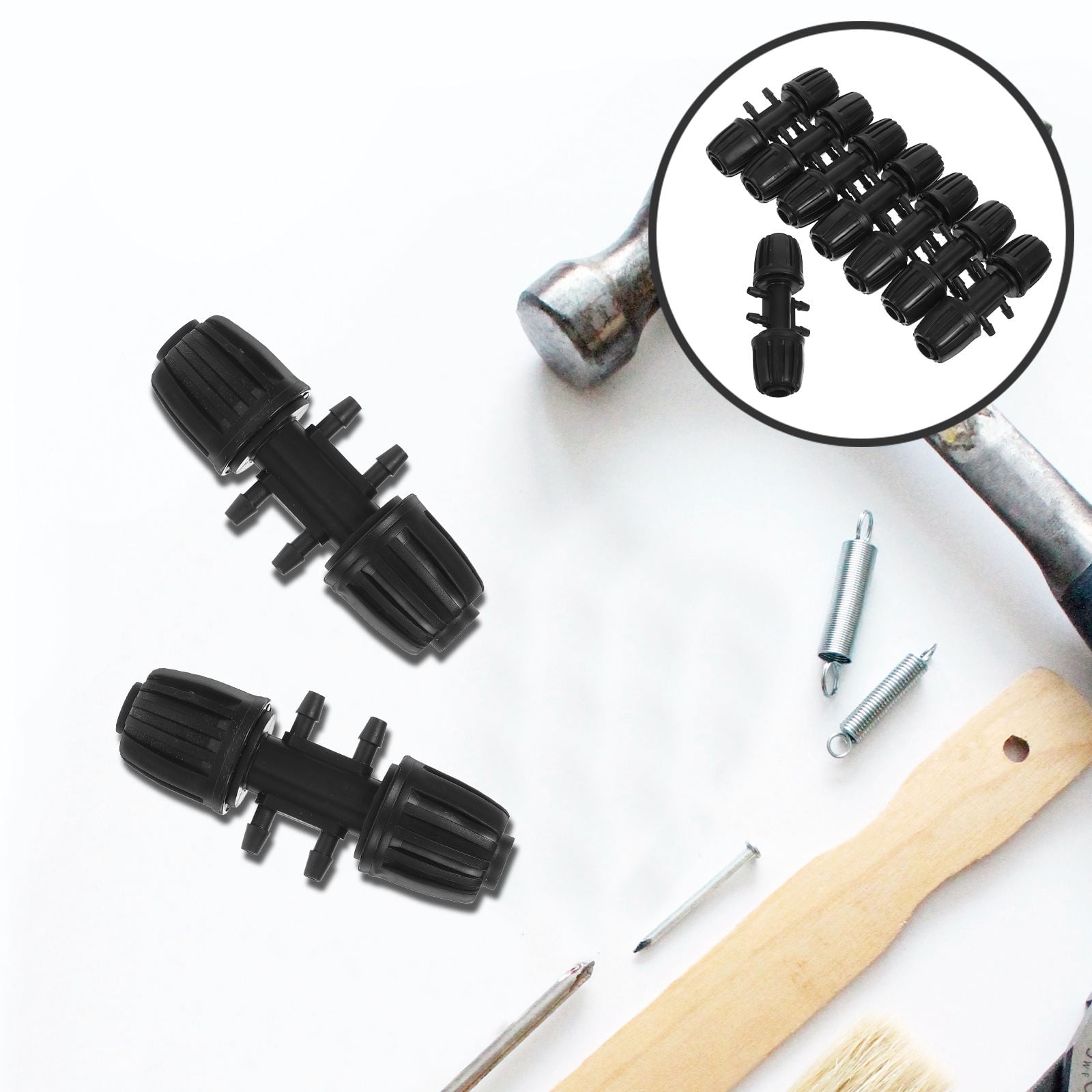 HOMEMAXS 8 Pcs Drip System Parts Quick Connect Irrigation Tools Soaker ...