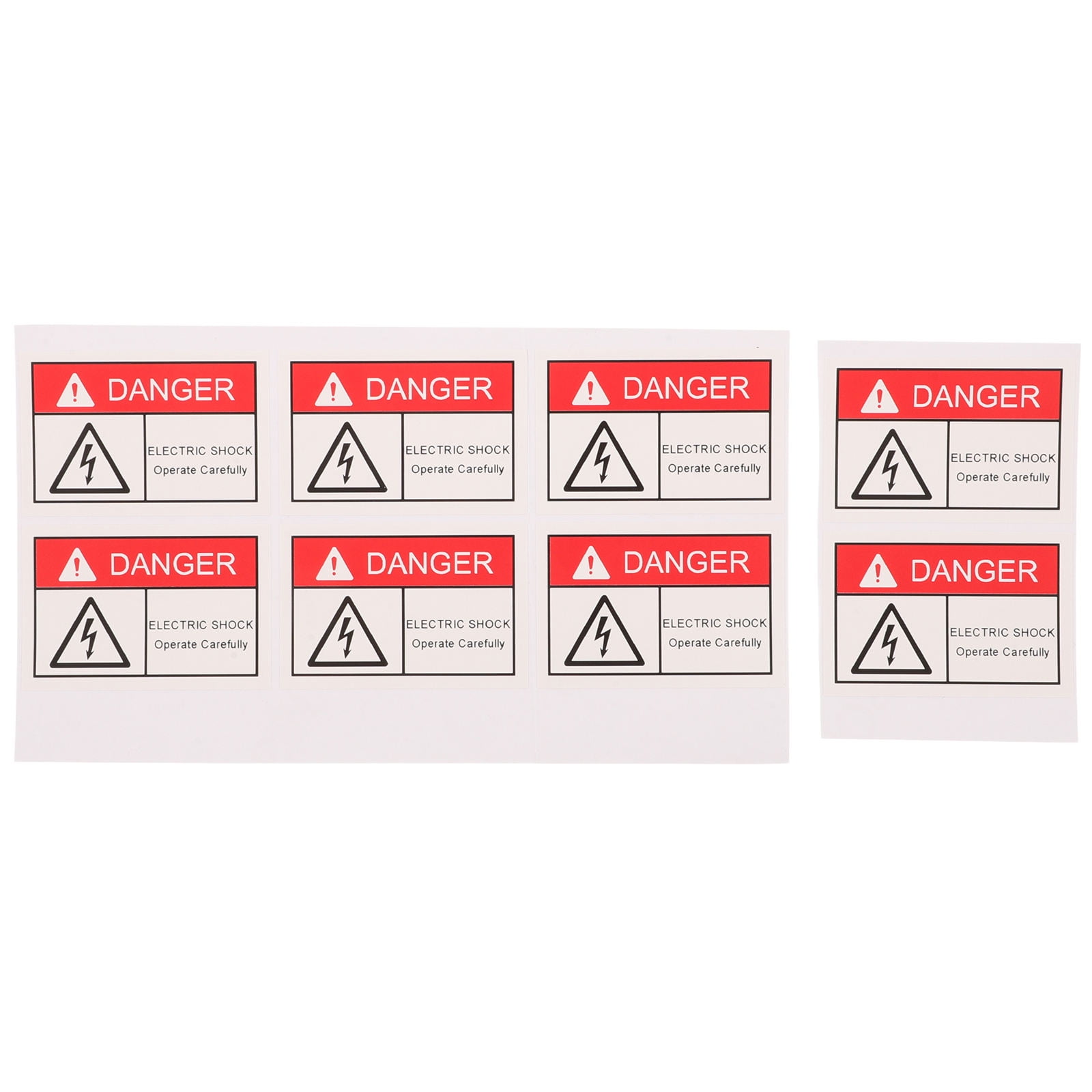 HOMEMAXS 8 Pcs Electric Shocks Warning Labels Adhesive Danger Signs ...