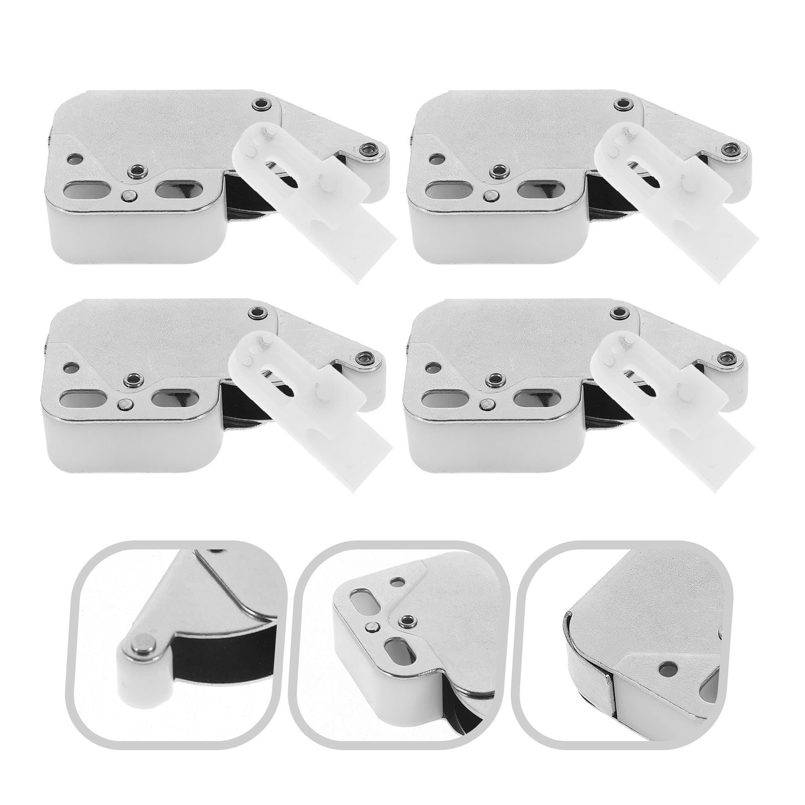 HOMEMAXS 8 Pcs Elephant Trunk Lock Spring Gate Latch Cabinets Silver ...