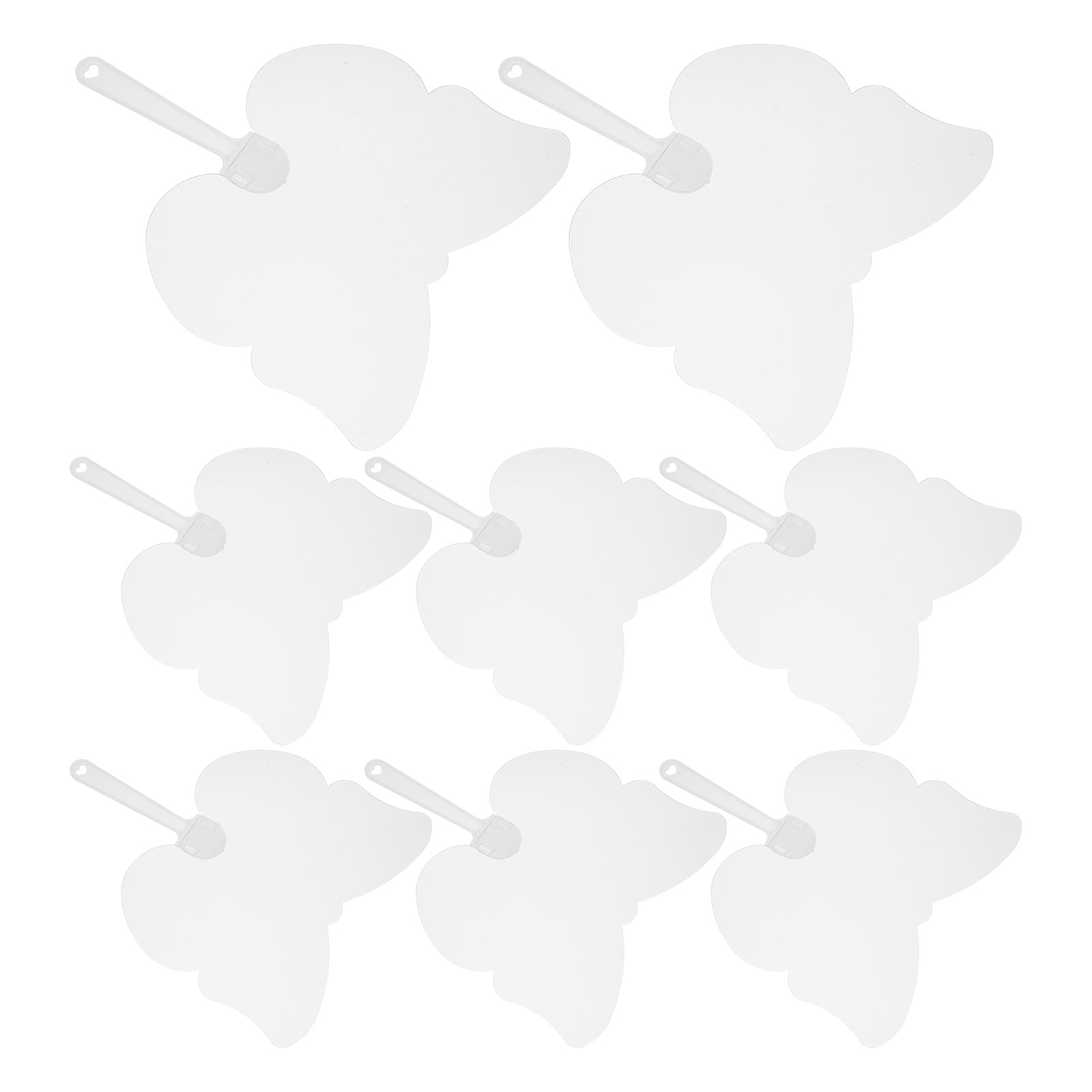 8 Pcs Foldable Round Fan Transparent Painting Fans Drawing Project ...