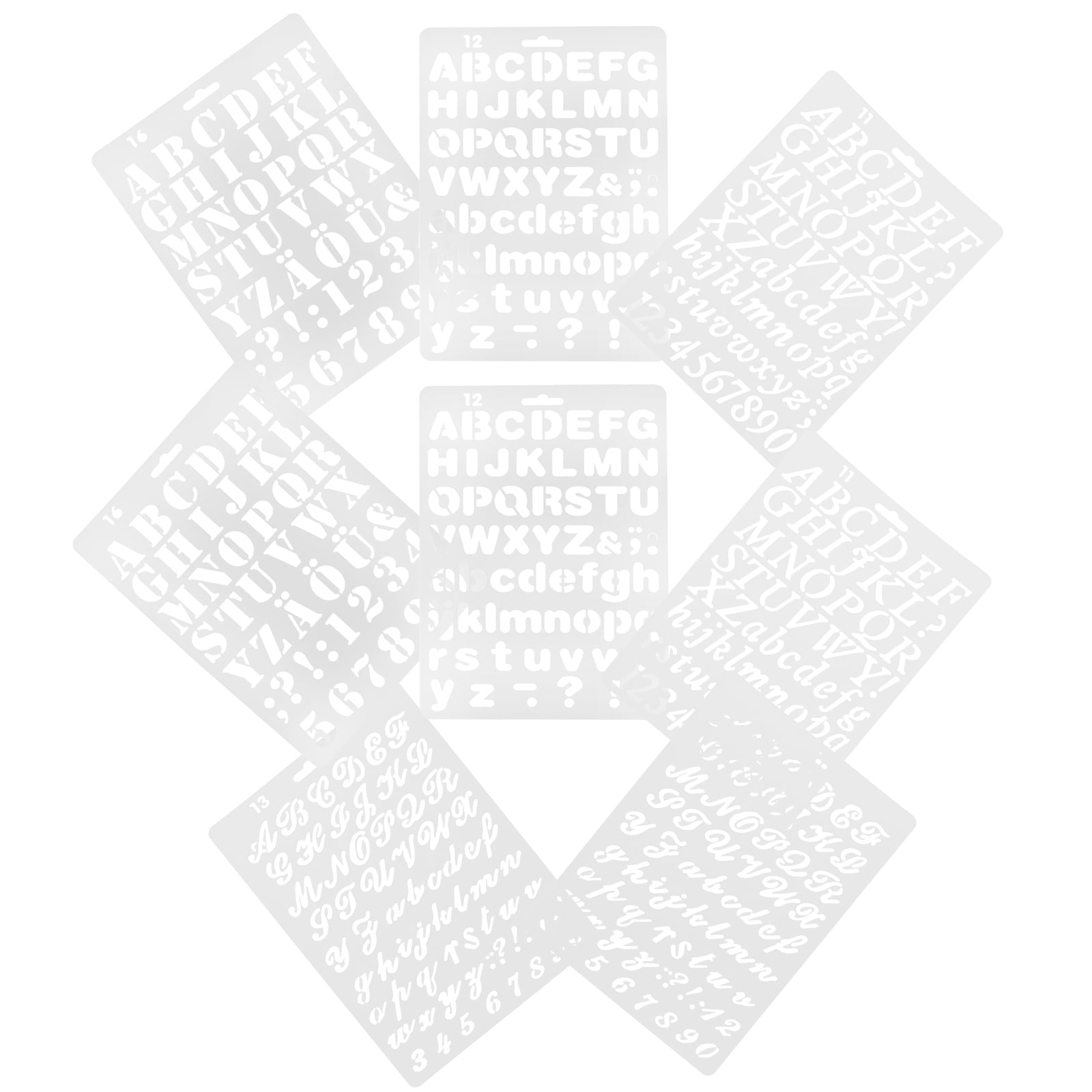 HOMEMAXS 8 Pcs Large Number Stencil Printable Painting Template ...