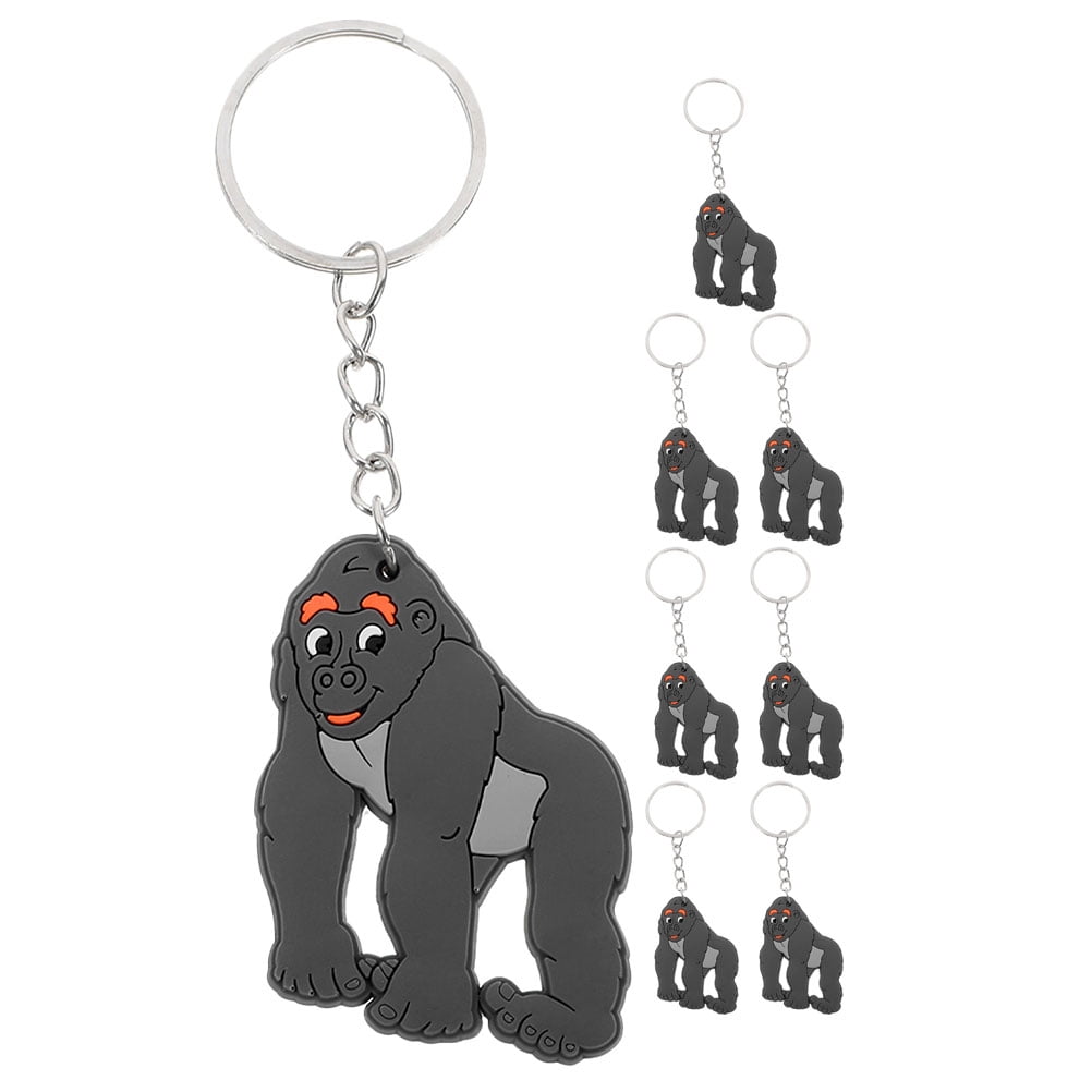8 Pcs Monkey Keychain Gorilla Animal Orangutan Pendant Child - Walmart.com