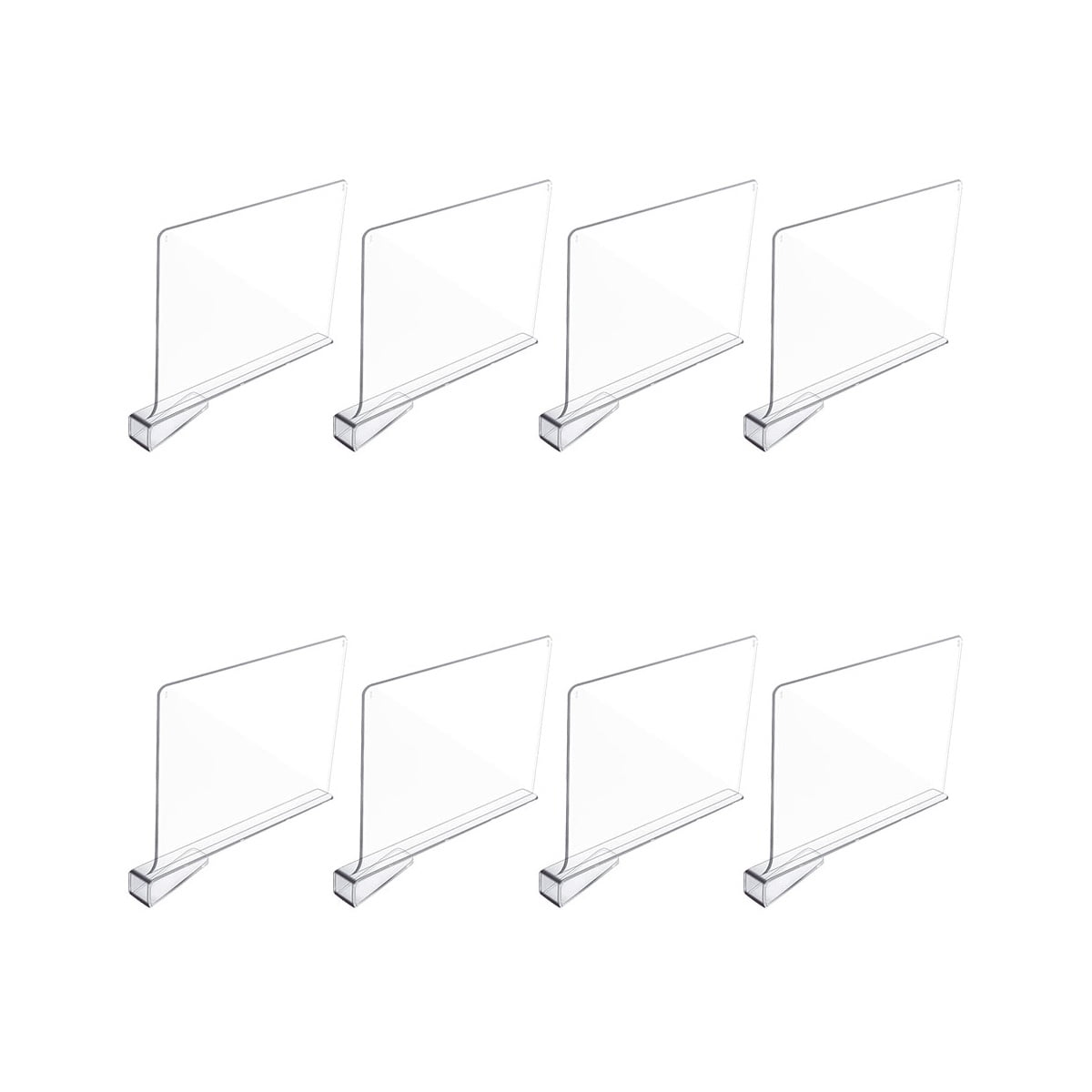 HOMEMAXS 8 Pcs Nail-free Shelf Dividers Acrylic Cabinet Dividers Multi ...