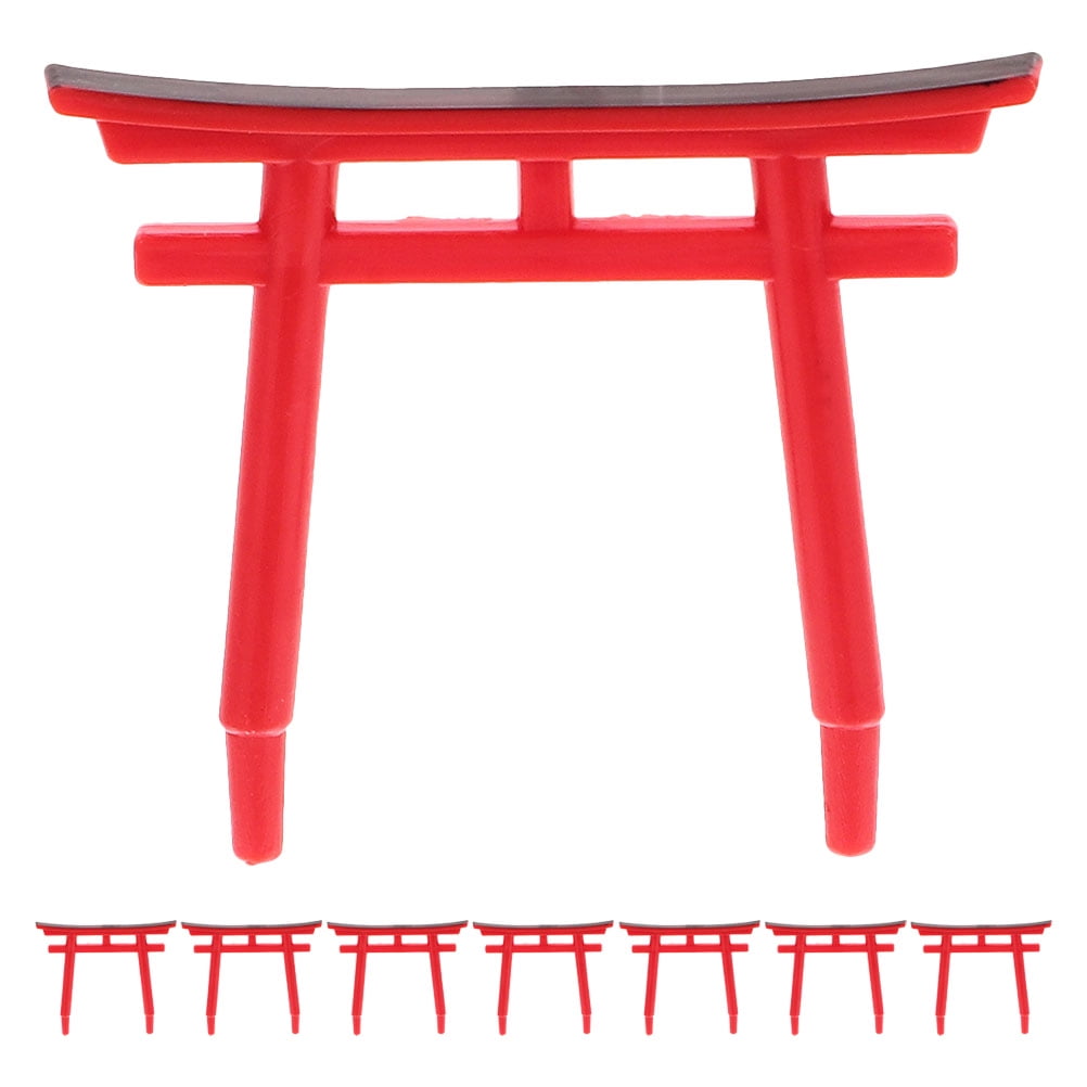 HOMEMAXS 8 Pcs Outdoor Decor Statue for Outdoor Shrine Torii Gate 3 ...