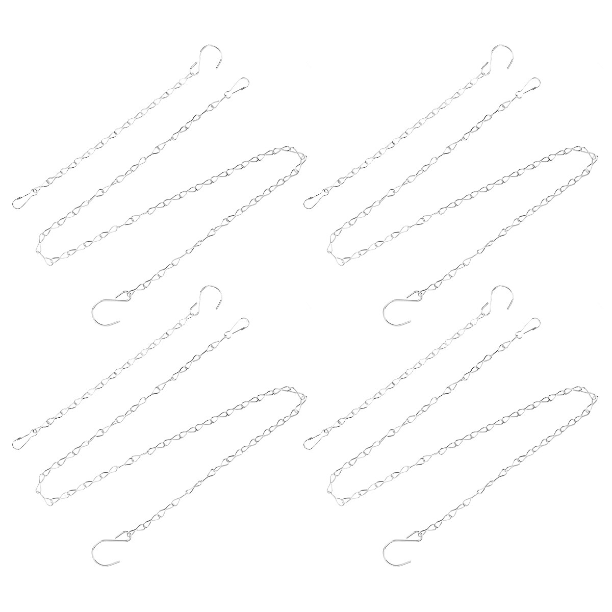 HOMEMAXS 8 Pcs Pot Hanging Chain Streamer Chicken Feeder outside Silver ...