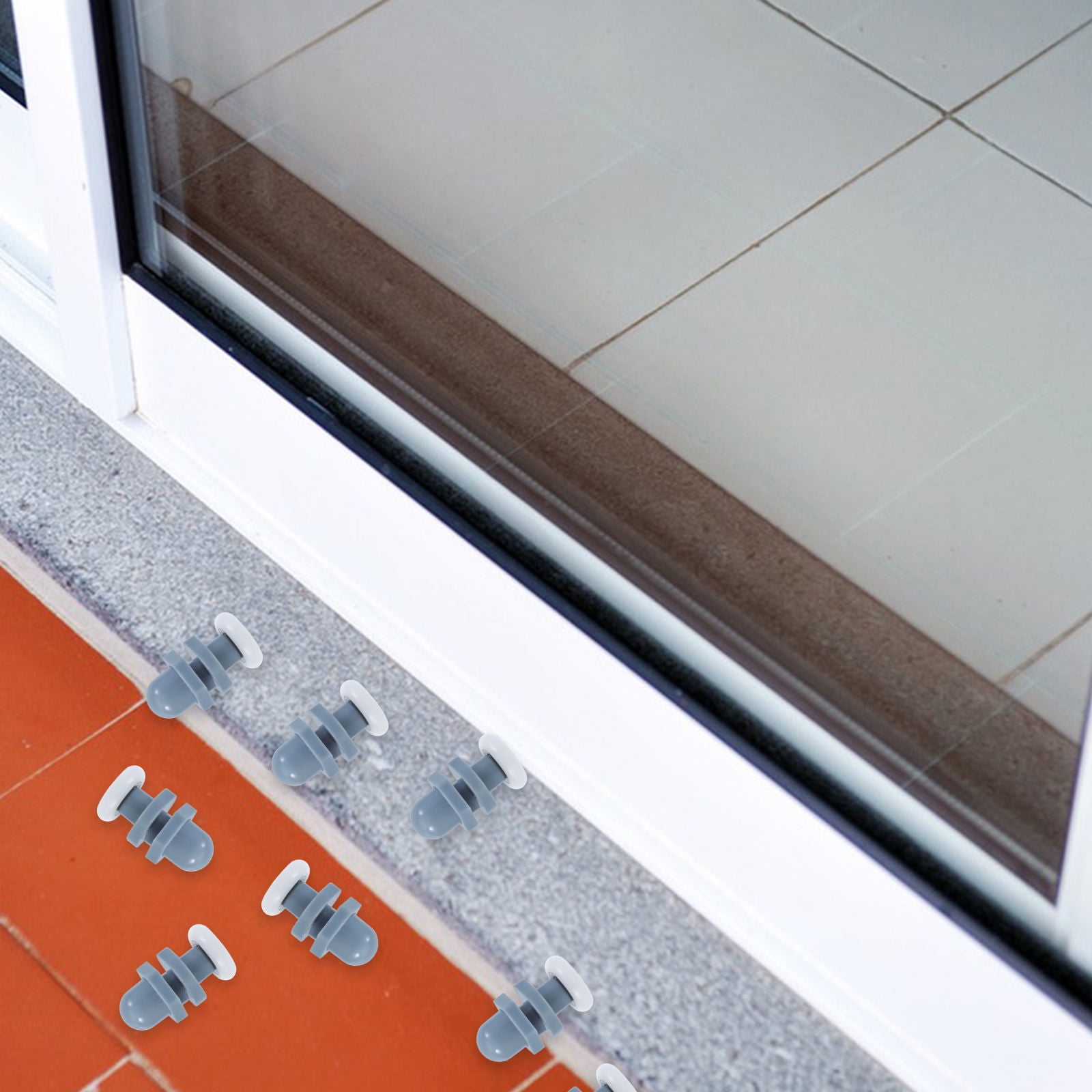 HOMEMAXS 8 Pcs Replacement Roller Glass Door Rollers Indoor Baby White ...