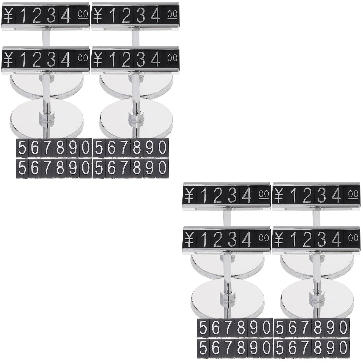 8 Pcs Shopping Mall Price Tag Display Stands Supermarket Price Display ...