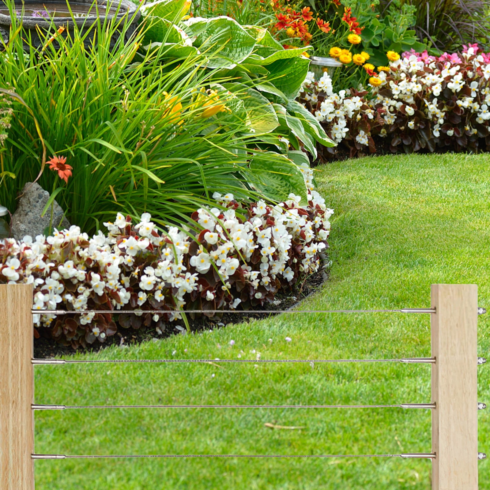 HOMEMAXS 8 Pcs Stainless Wire Rope Connector Garden Fence Cable Railing ...