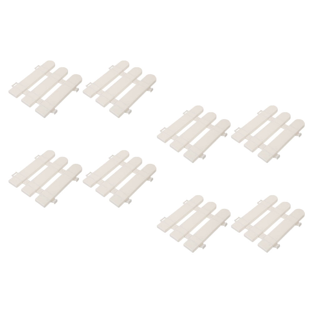 Durable Plastic Garden Fence Accessories for Home 8pcs White ...