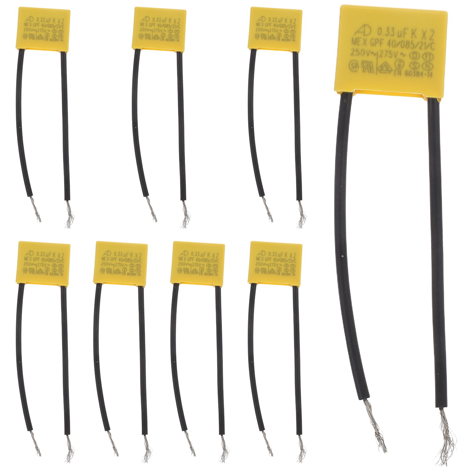 HOMEMAXS 8 Pcs Thread Adapter Capacitor 7.45X1.80X1CM Yellow - Walmart.com