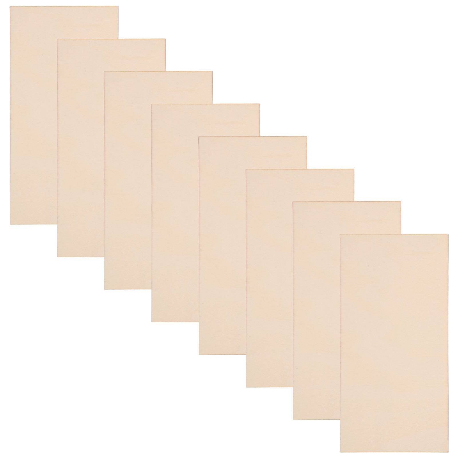 HOMEMAXS 8 Pcs Unfinished Wood Cutout Rectangle Wooden Slices Wooden ...