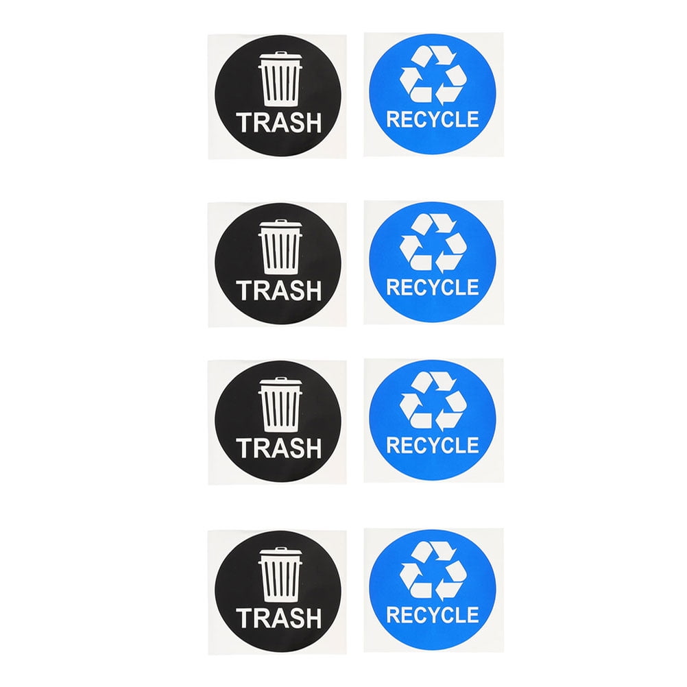 HOMEMAXS 8 Pcs Waste Sorting Stickers Recycling Multipurpose - Walmart.com