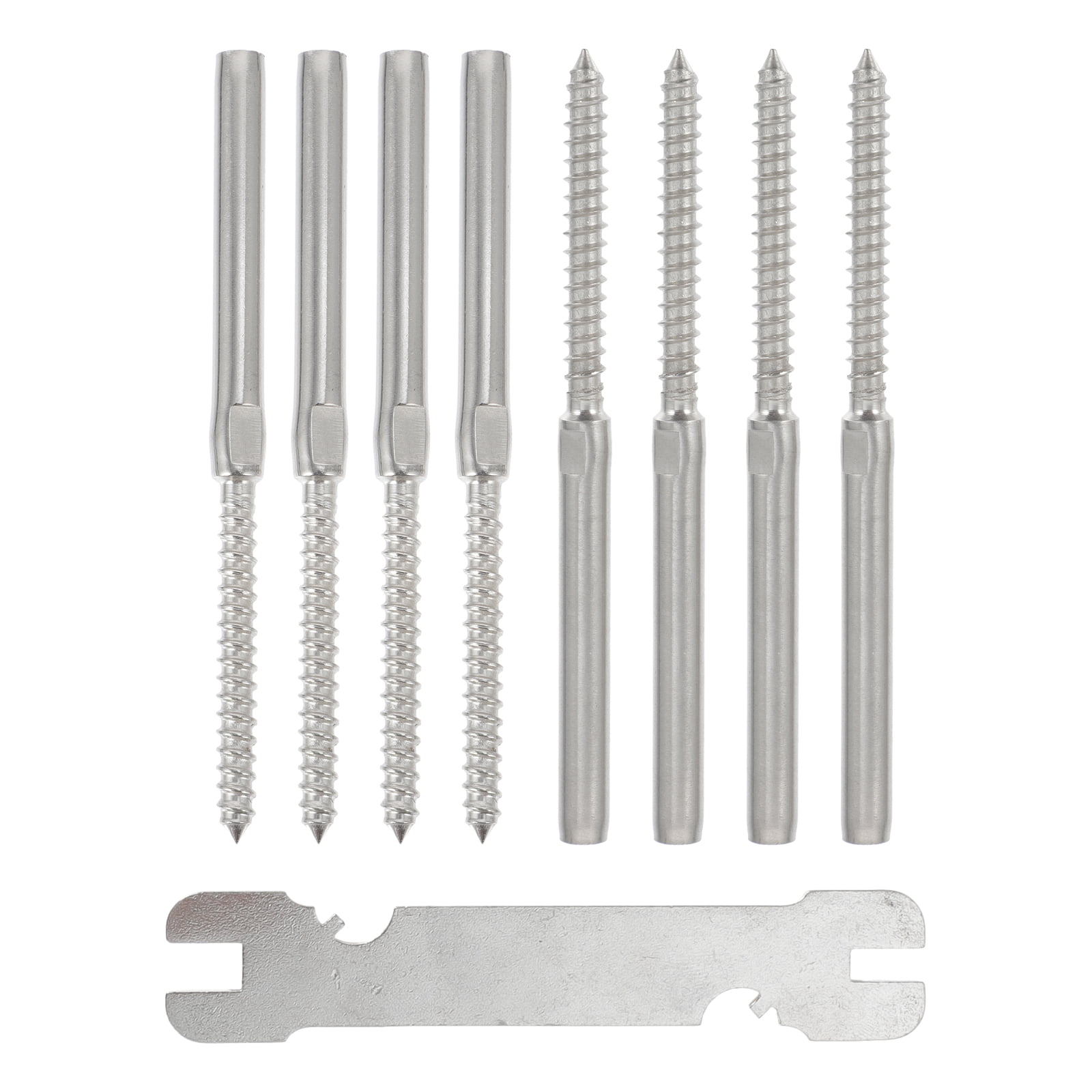 MOKKHNB Threaded Screw for Wood Post Lag Screws Silver Stainless Steel ...